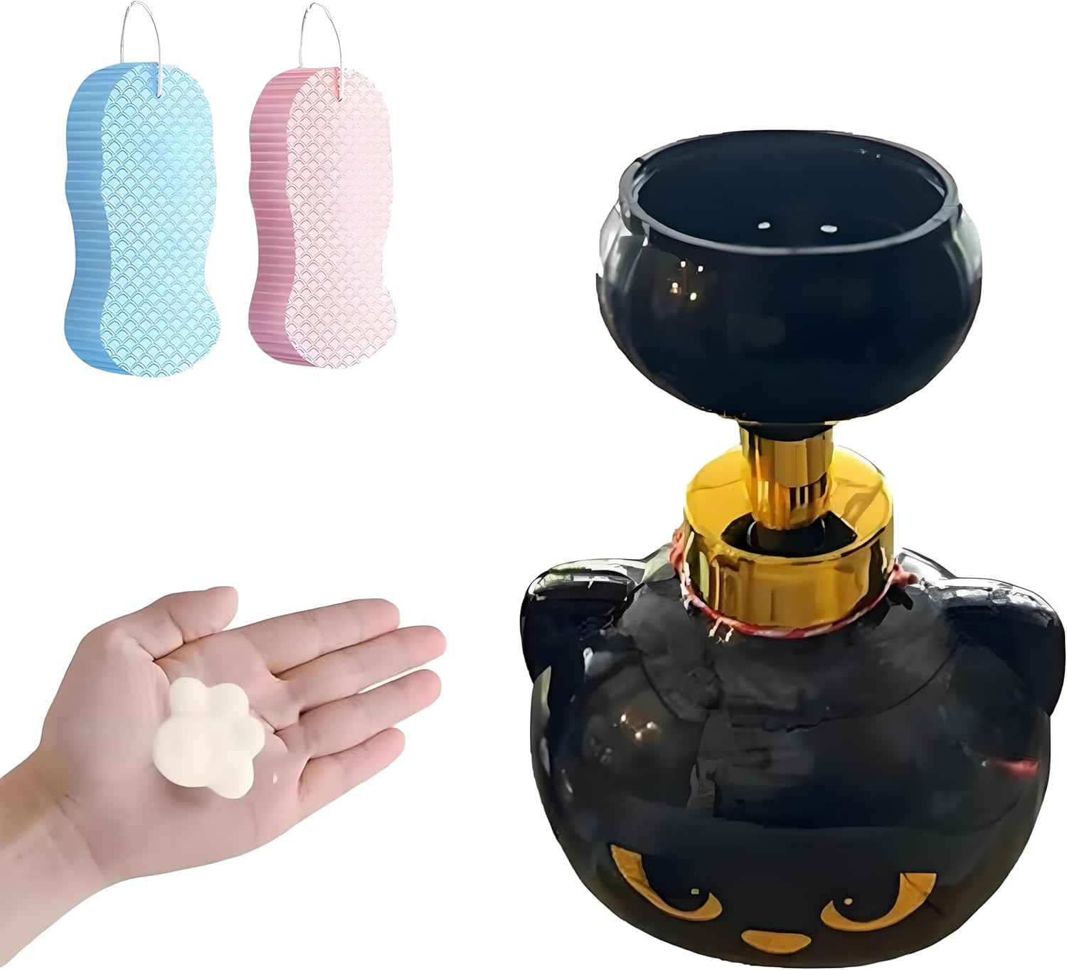 Amazon.com: Cute Cat Paw Foam Soap Dispenser, Black Kitty Cat Pawprint ...