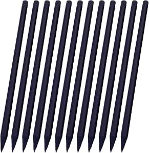 Amazon.com : 12Pcs/Set Black Rod Pencils Black Wood Standard Pencils ...