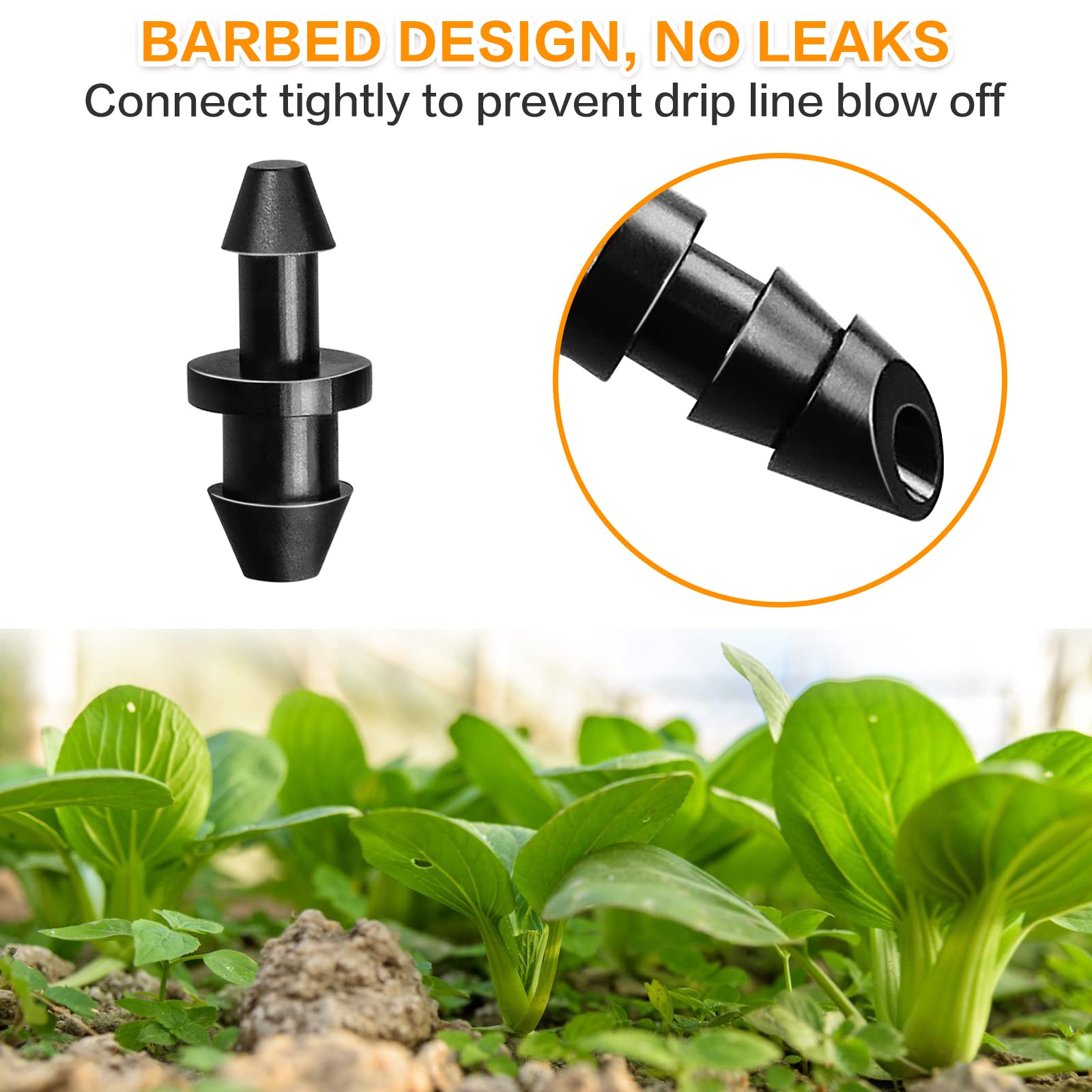 Snapklik.com : Drip Irrigation End Plug: 120 Pack Barbed End Cap ...
