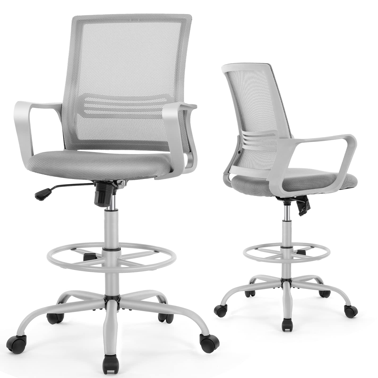 Drafting Chair Standing Desk Chair Tall Office Chair Counter Height ...