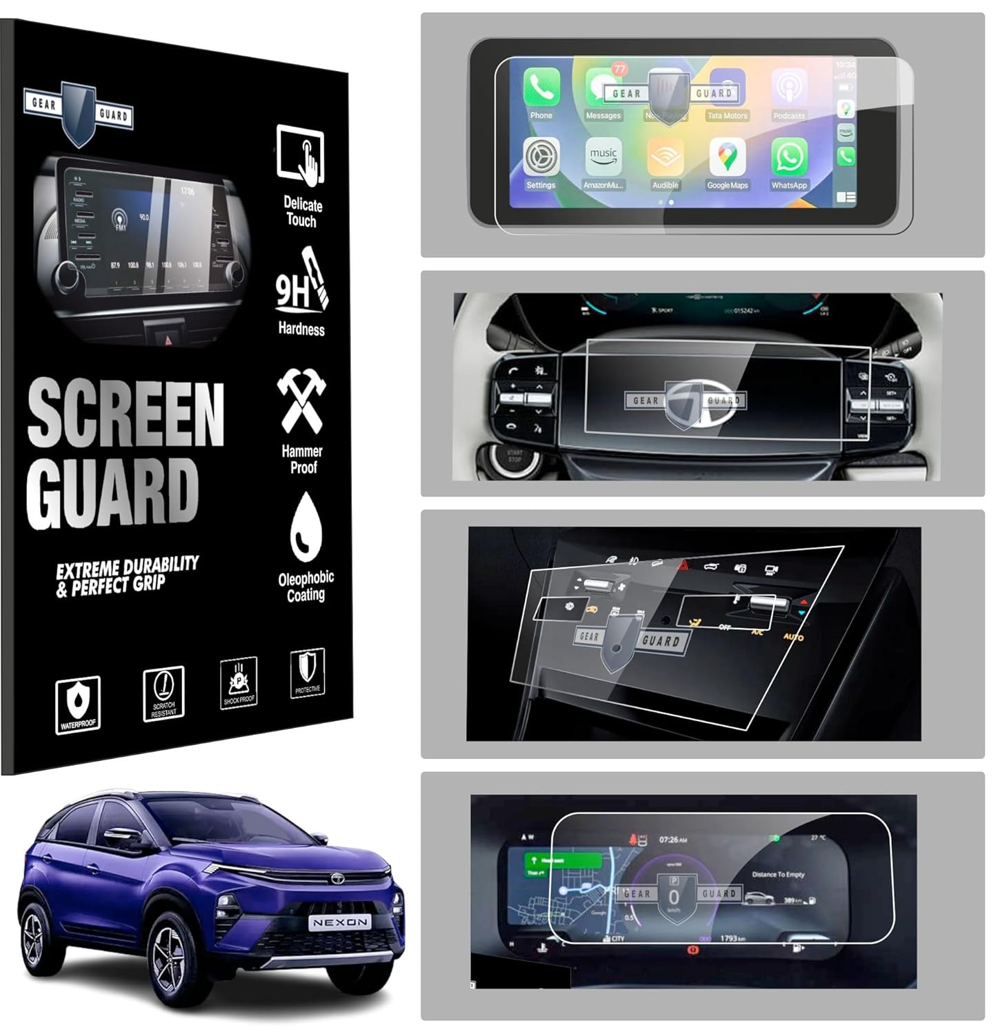 Gear Guard Screen Protector For Tata Nexon Facelift 2024 Fearless ...