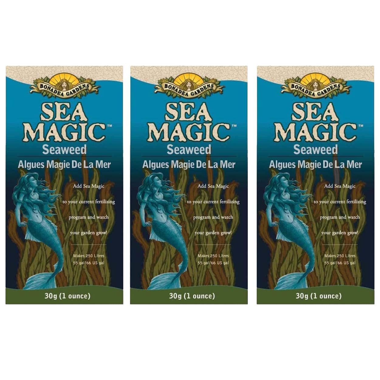Pack of 3 - Sea Magic Dry Soluble Seaweed Extract Fertilizer - 90 Grams ...