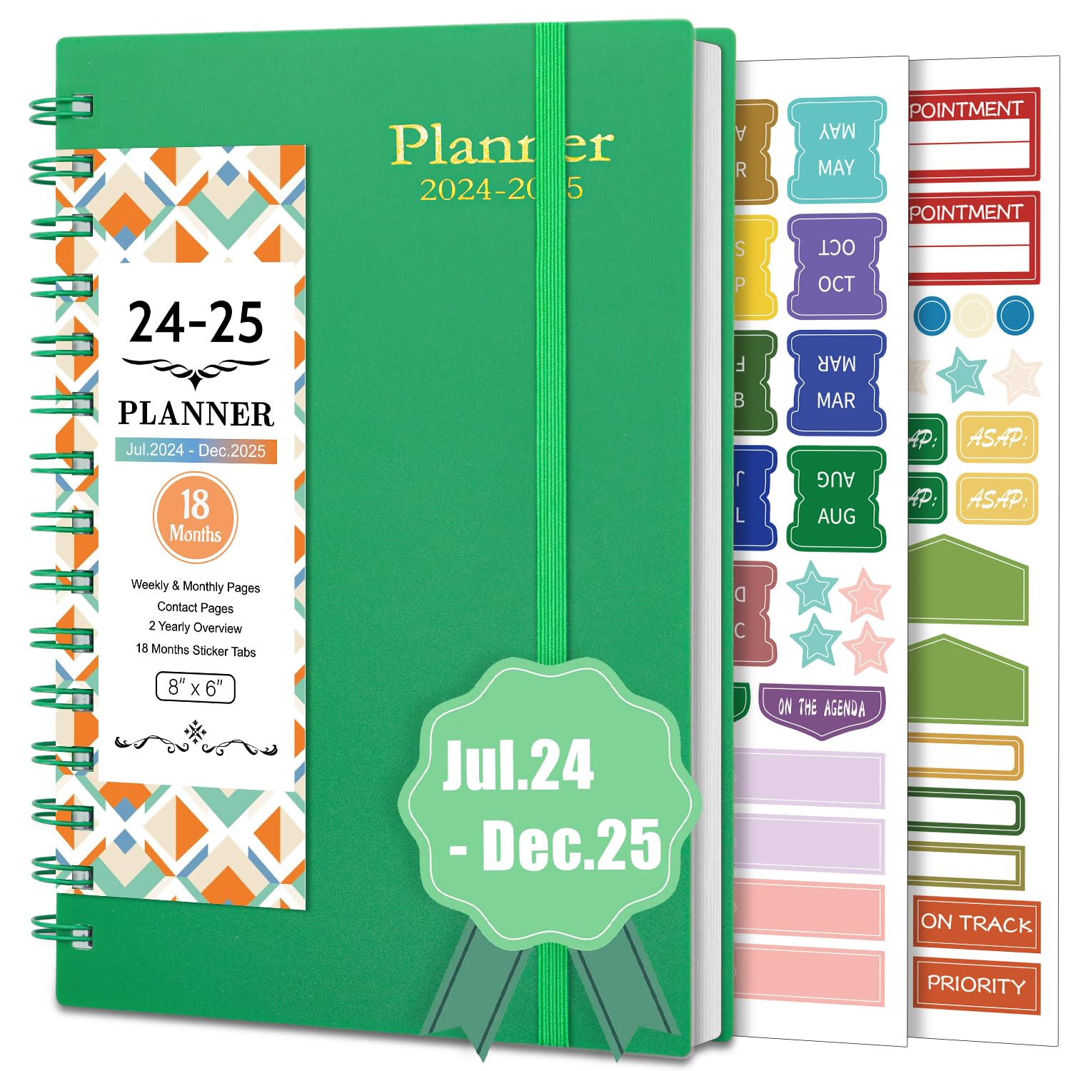 BLESWIN Diary Planner 2024-2025, 18 Month Diary Week View, Organiser ...