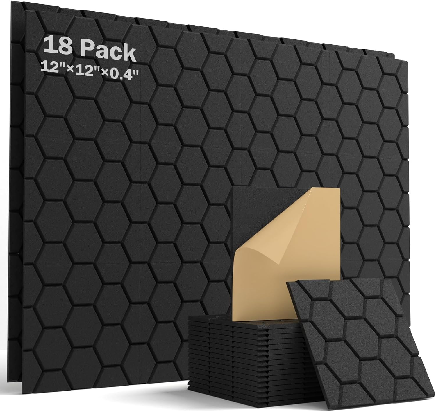 Acoustic Panels Self-Adhesive, 18 Pack Sound Proofing Panels High ...