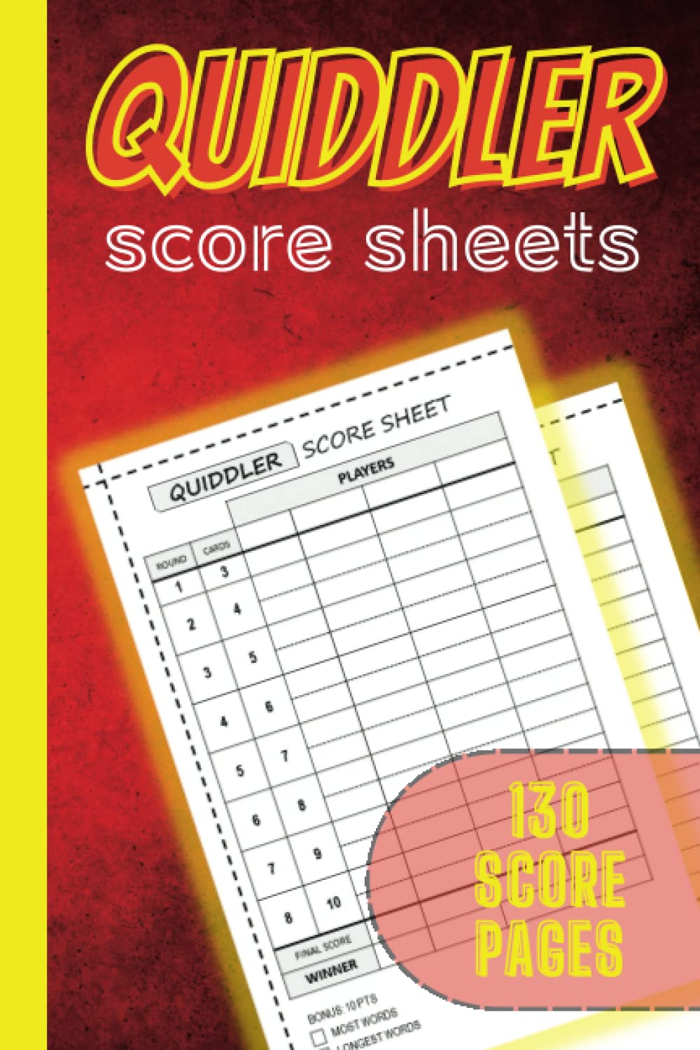 quiddler score sheets: Quiddler Score Pads Record Book | 130 Score ...