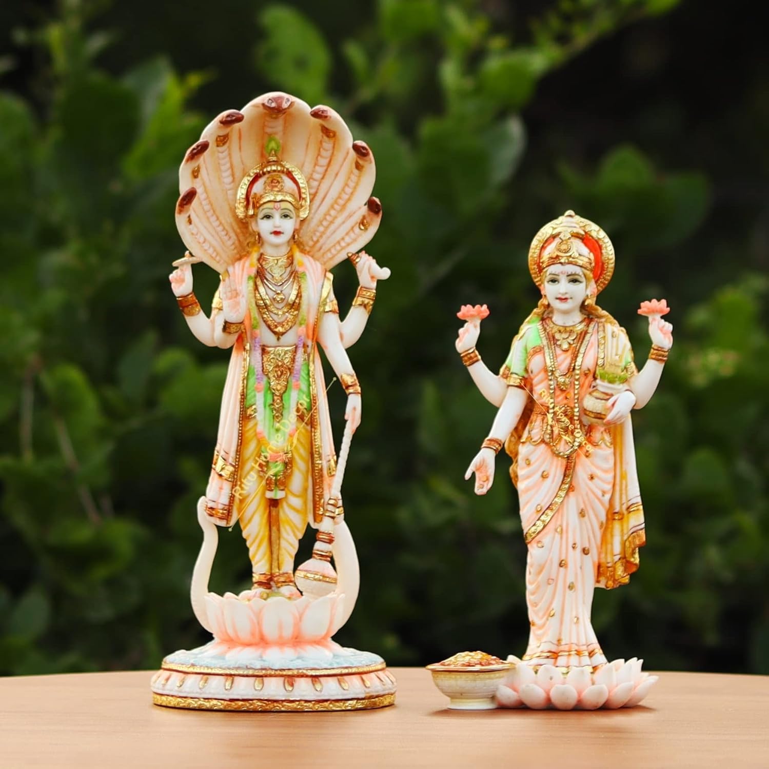 Amazon.com: Lord Vishnu Lakshmi Idol - Narayana Laxmi Figurine ...