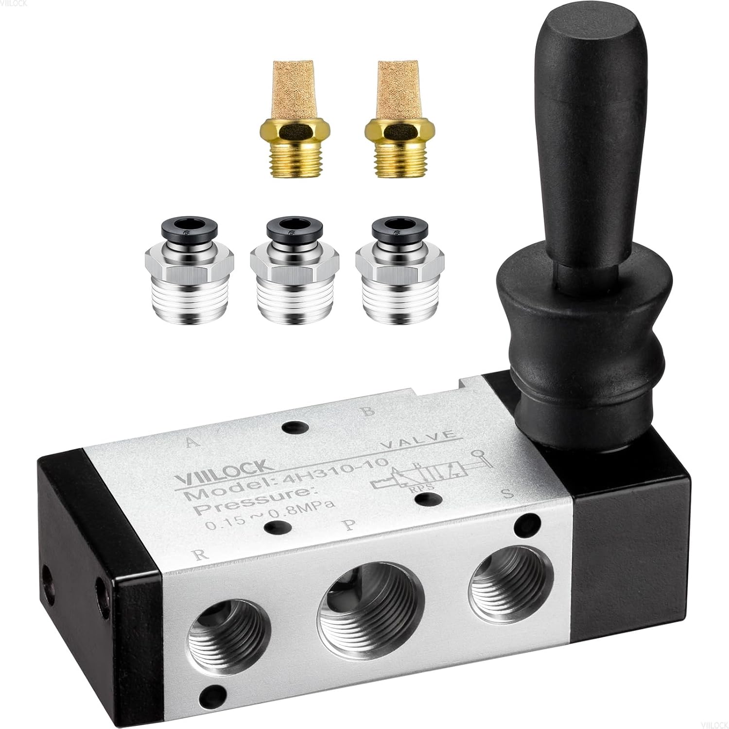 Amazon.com: VIILOCK Pneumatic Air Hand Lever Valve, 5 Way 2 Position 3/ ...