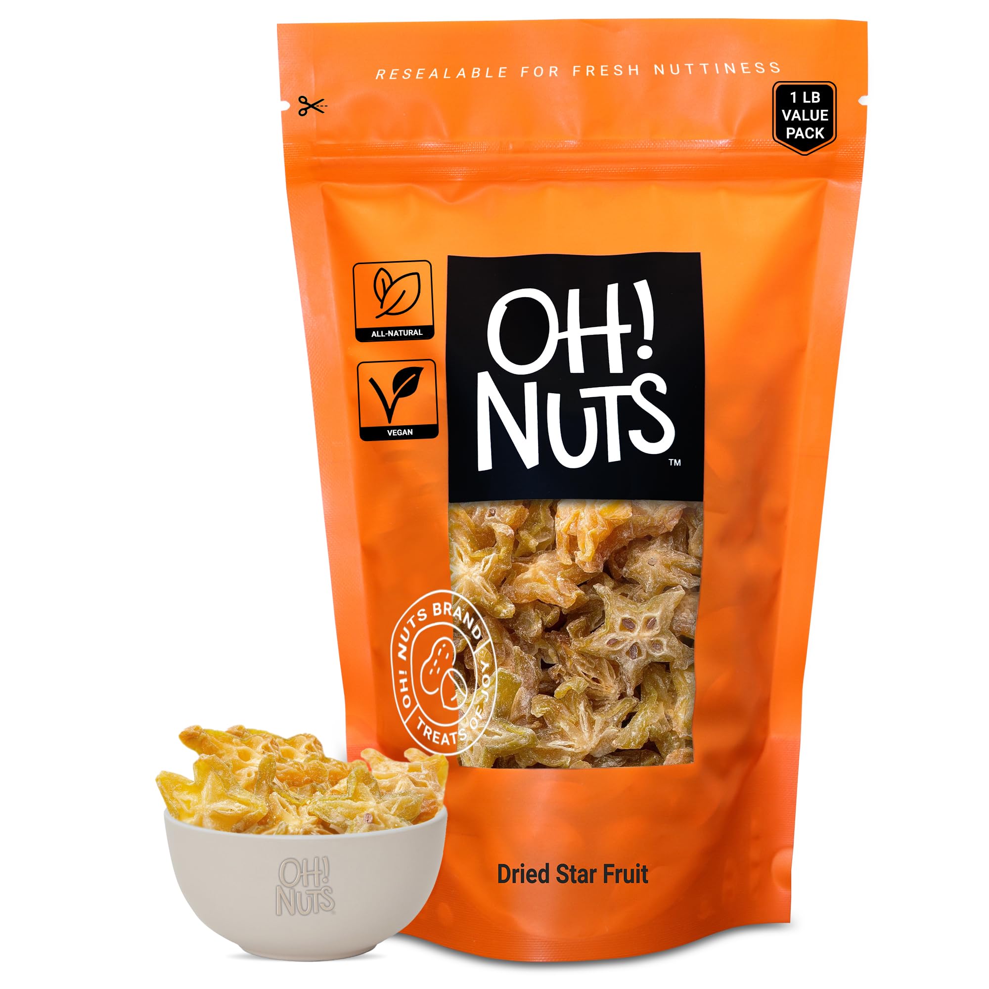 Amazon.com: Dried Star Fruit | 1 lb - Dried Fruit Slices | No Sugar ...