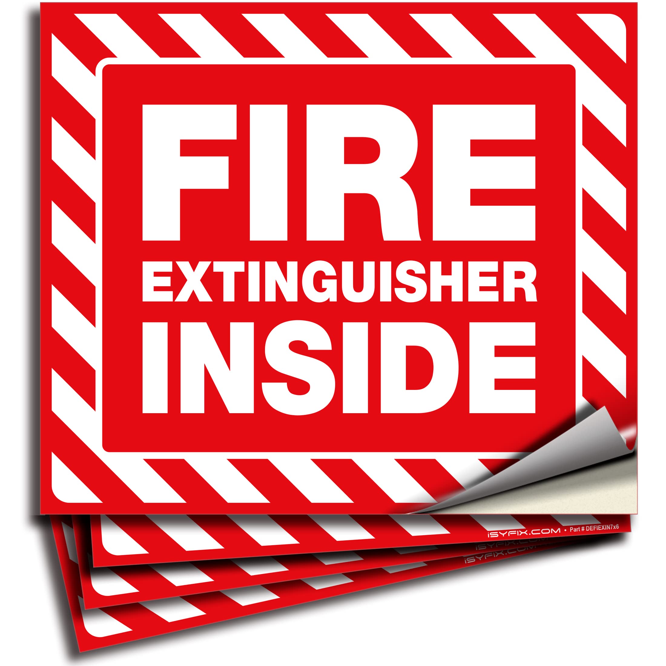 Snapklik.com : iSYFIX Fire Extinguisher Inside Signs Stickers 4 Pack ...