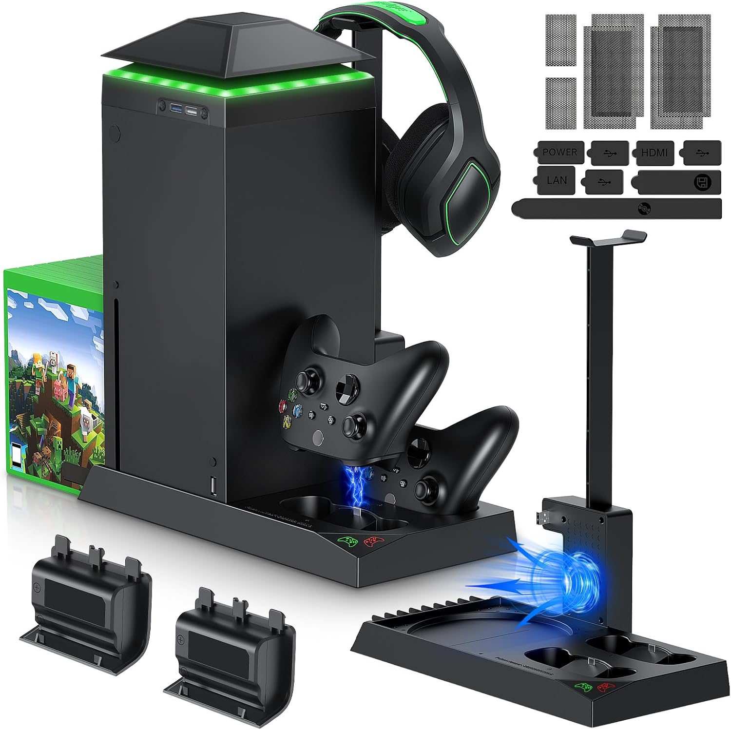 Amazon.com: MENEEA Cooling Fan Dust Proof for Xbox Series X Console ...