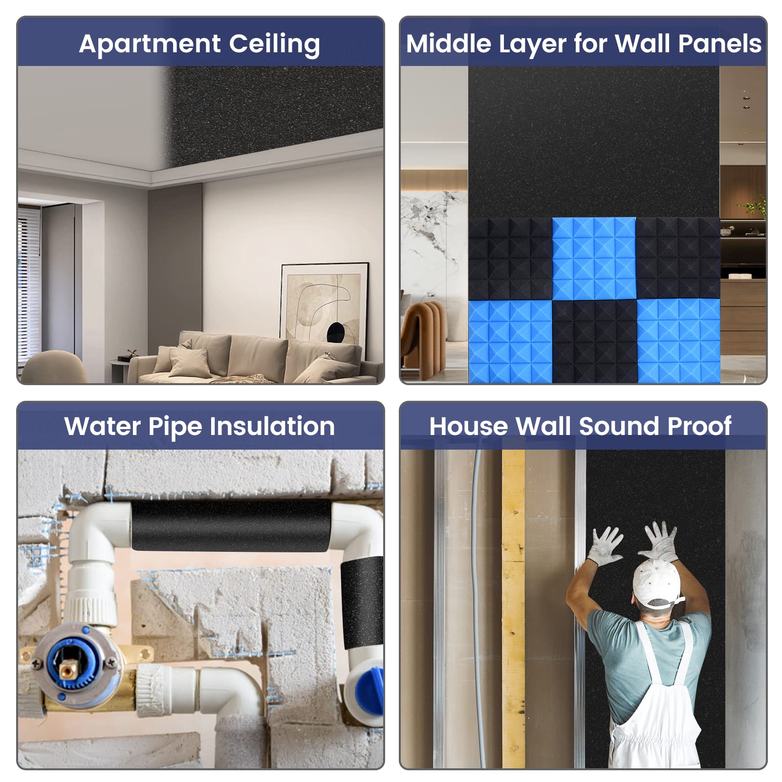Snapklik.com : Self-Adhesive Sound Insulation Acoustic Foam, Sound ...