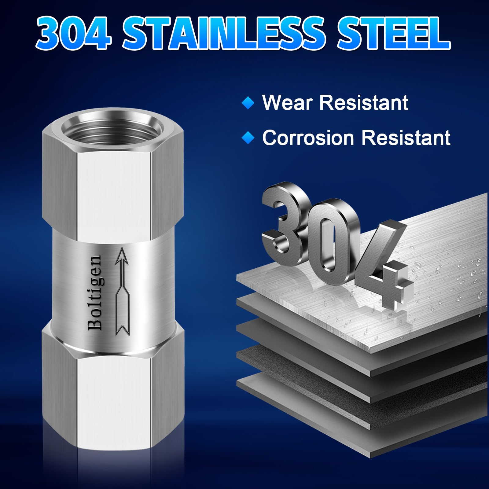 Snapklik.com : 1/4inch NPT Female Spring Check Valve, Stainless Steel ...