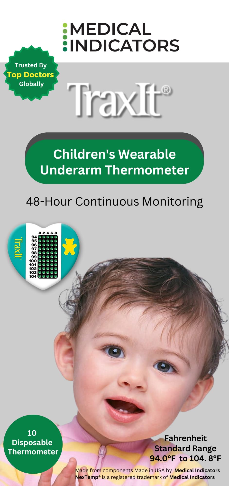 TraxIt - Children's Wearable Continuous Monitoring Underarm Thermometer ...