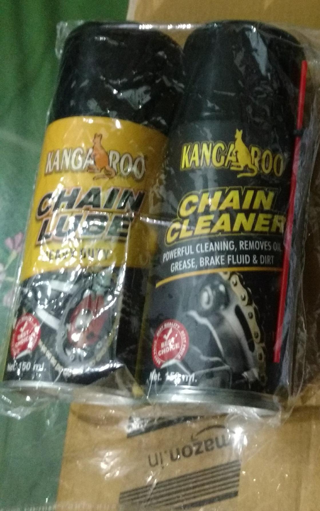 Kangaroo® Chain Lubricant Spray 150 ML + Chain Cleaner 150 ML : Amazon ...