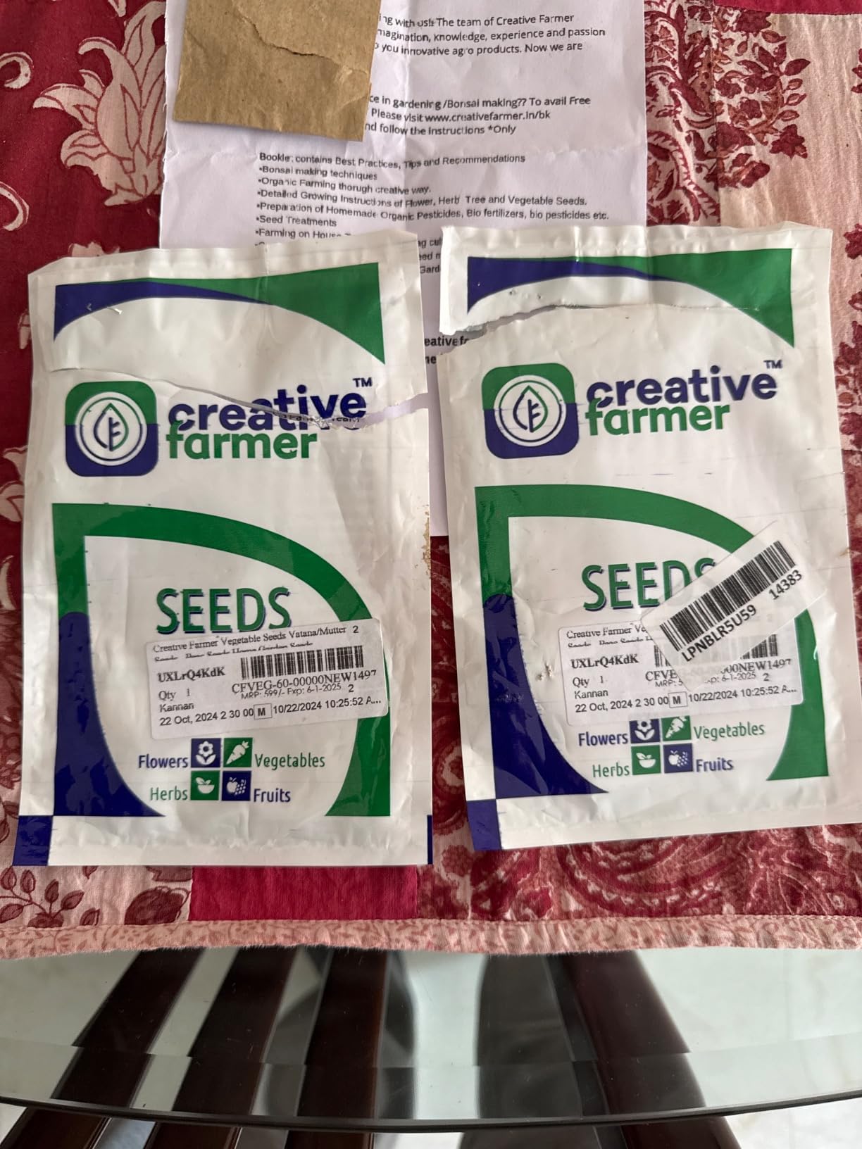 Creative Farmer Vegetable Seeds Vatana/Mutter Seeds - Peas Seeds Home ...