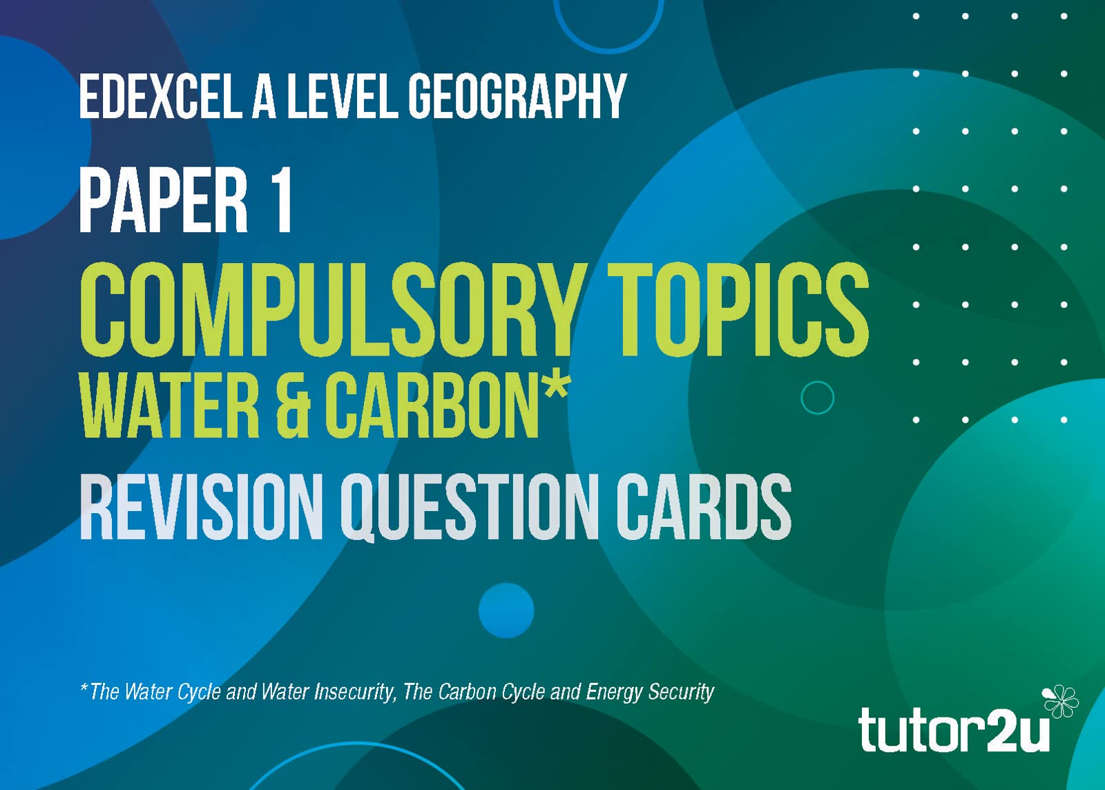 Edexcel A-Level Geography PAPER 1 WATER AND CARBON Revision Question ...
