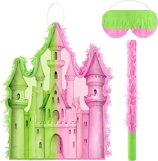 Amazon.com: VWAERR Witch Castle Pinata with Blindfold Stick Fillable ...