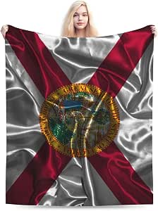 Amazon.com: Silk Style Flag of Florida Throw Blanket for Men Women ...
