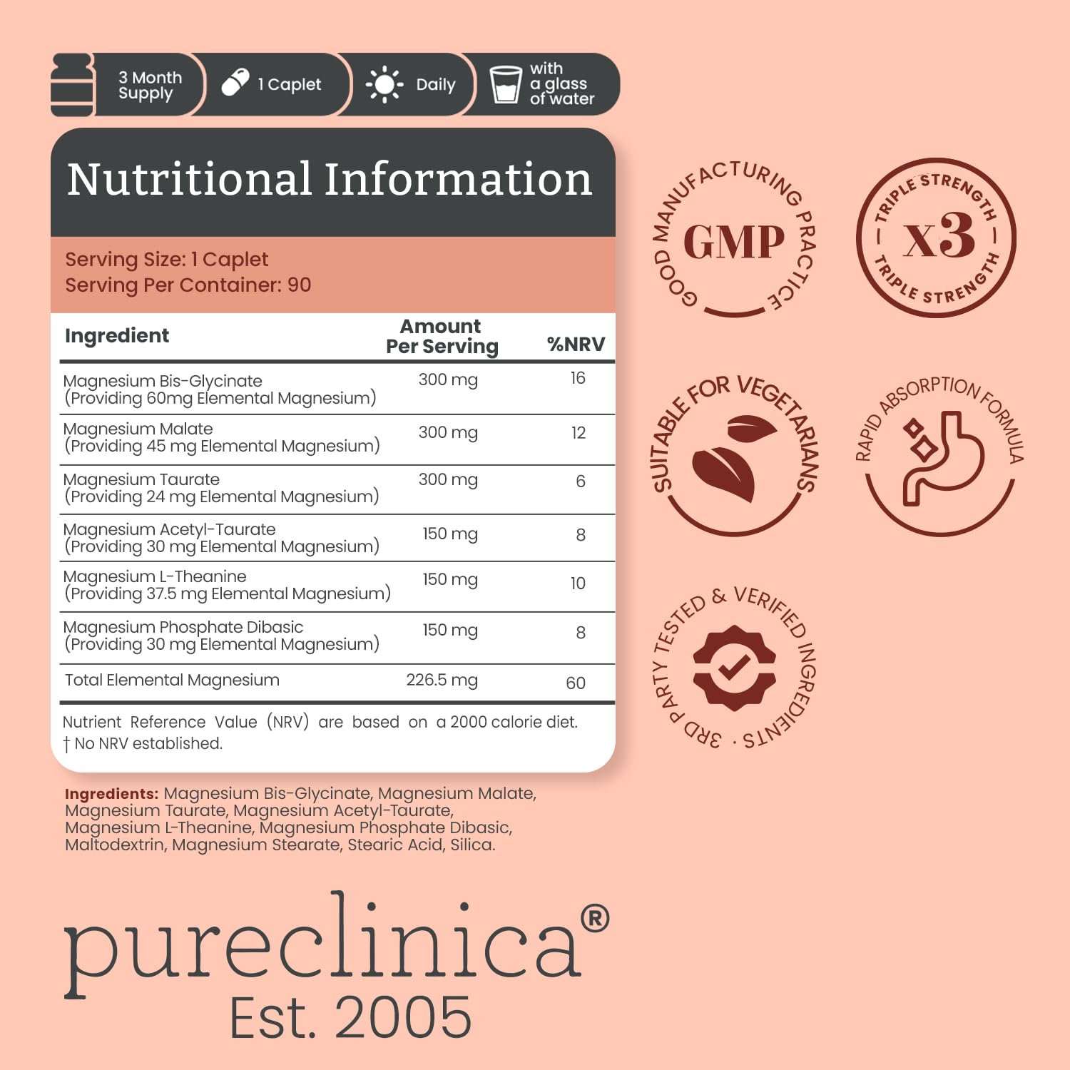 Snapklik.com : Double Strength Magnesium Whole Body Complex 1350mg X 90 ...