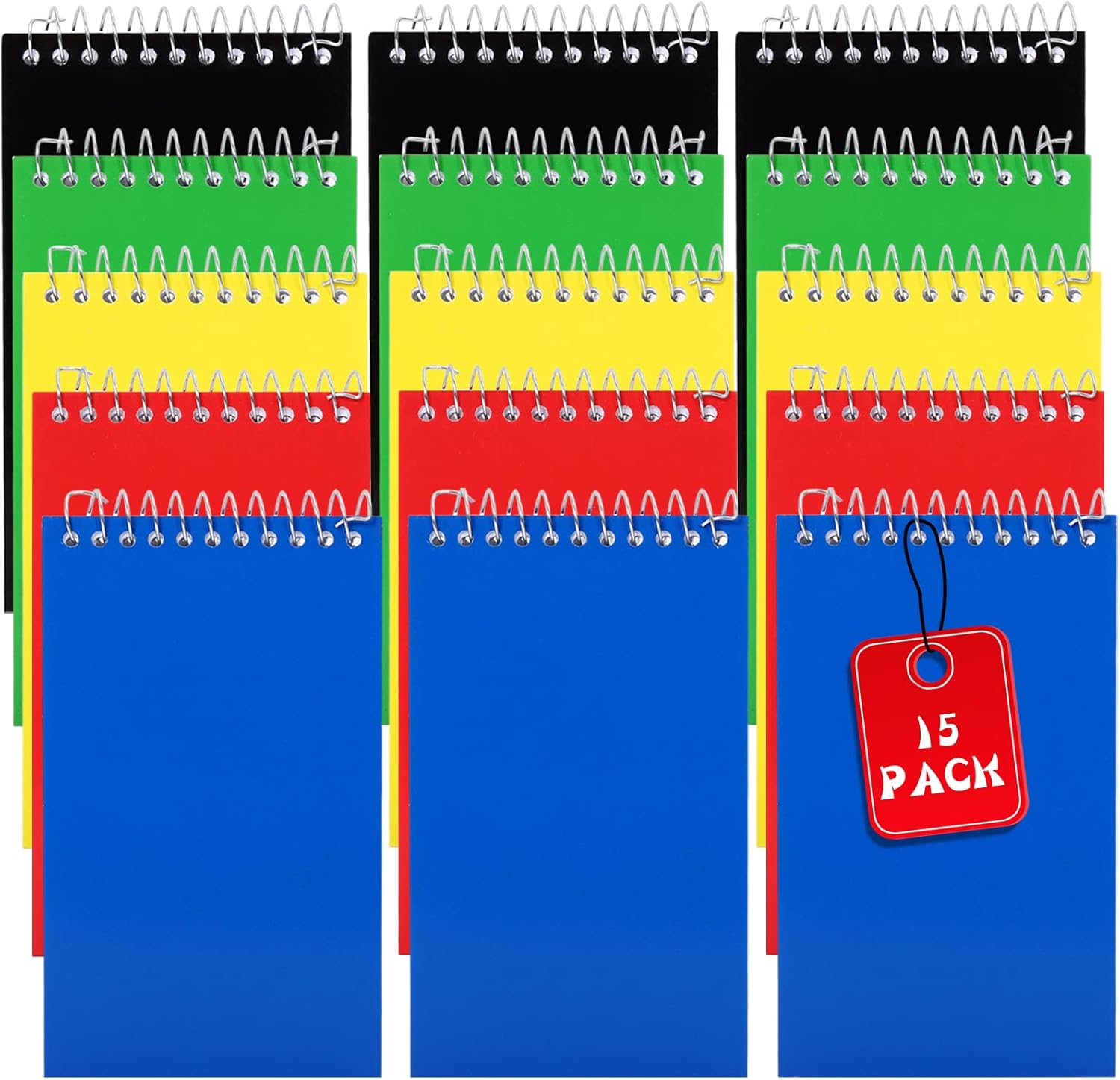 Amazon.com : Tivcck Spiral Memo Pads 3" x 5",15 Pack Top Bound Memo ...