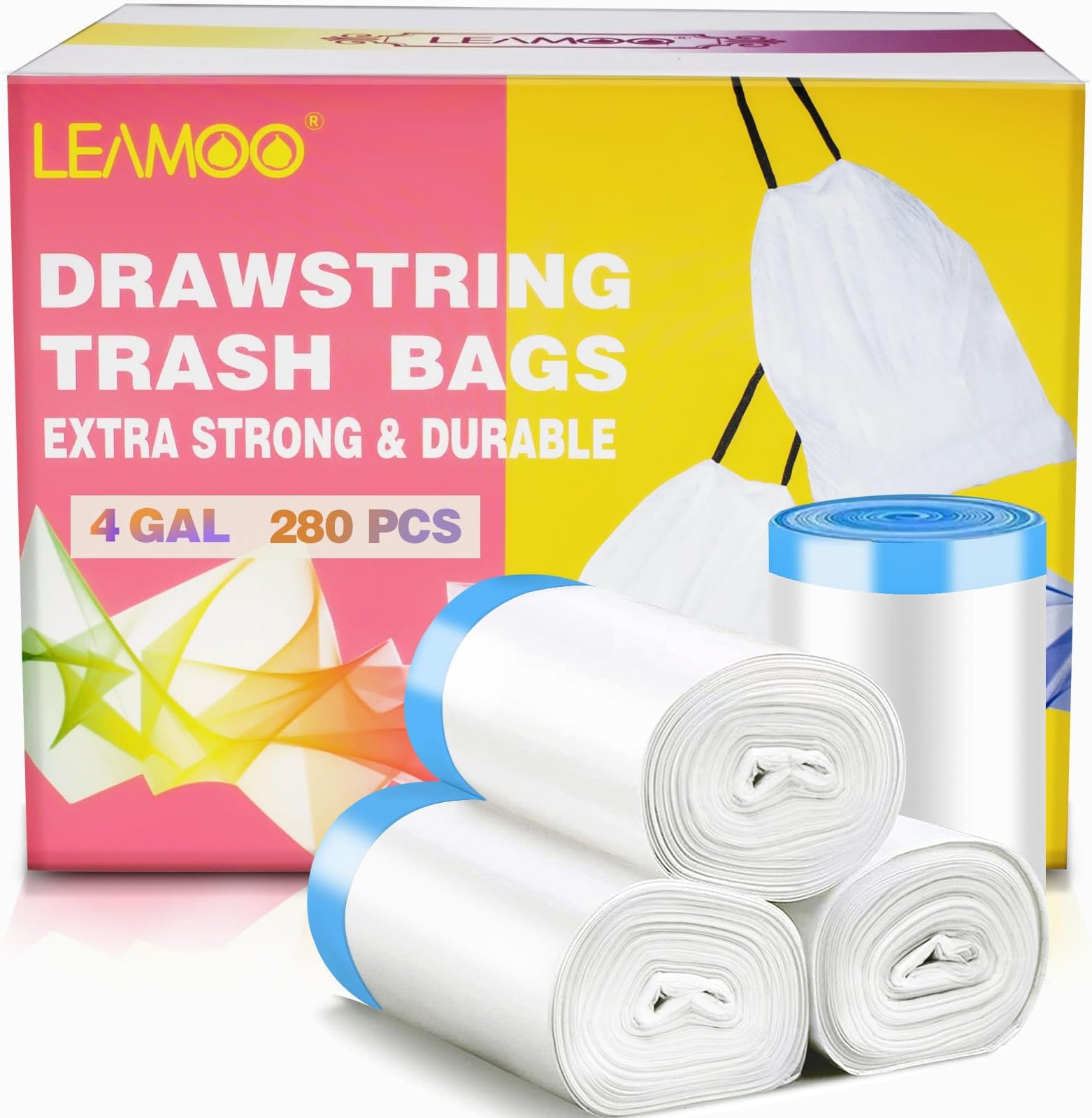 Amazon.com: Glad Trash Bags, Small Garbage Bags - 4 Gallon White Trash ...