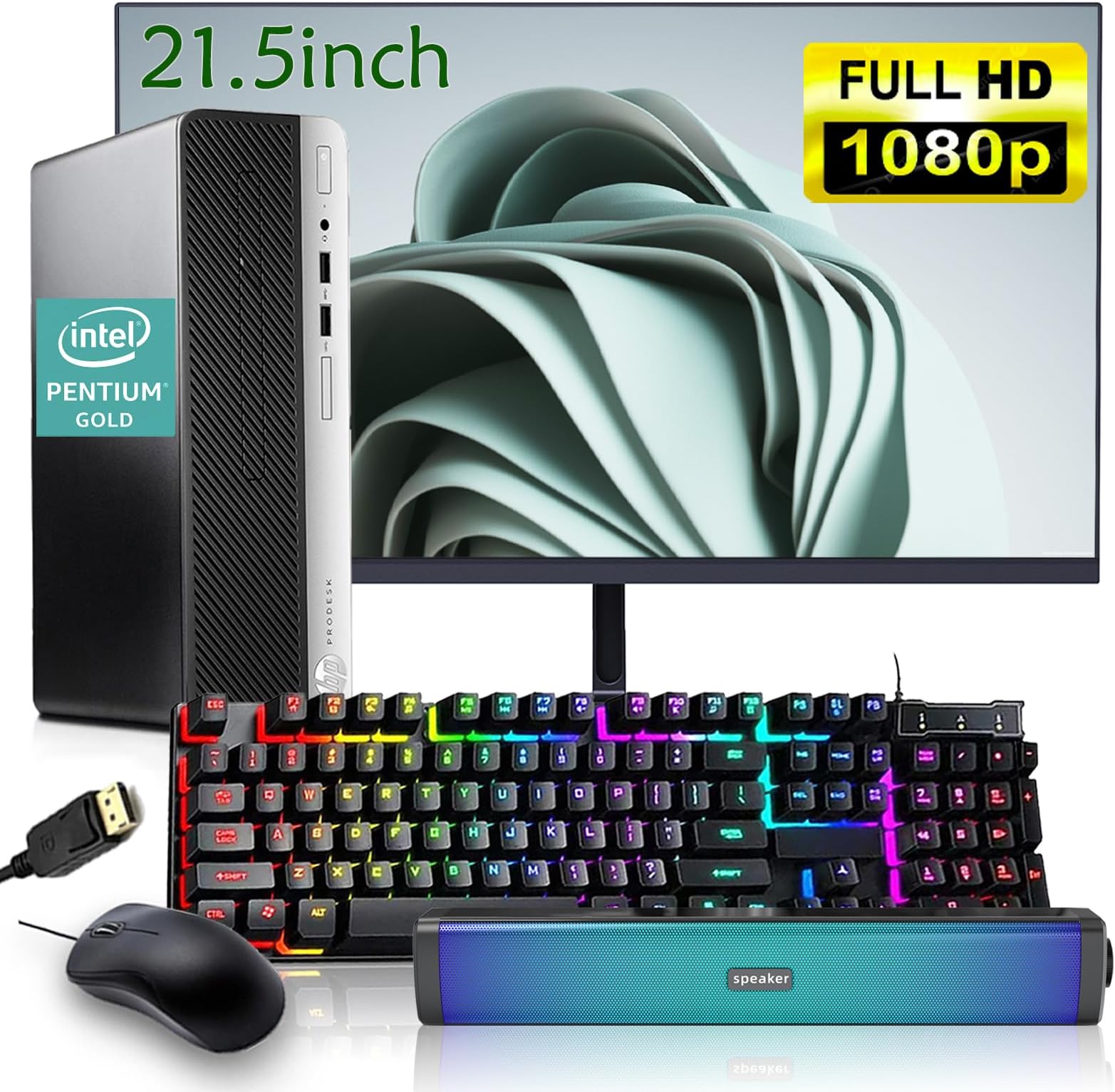 HP EliteDesk 800 G4 Mini PC de computadora para negocios con monitor ...