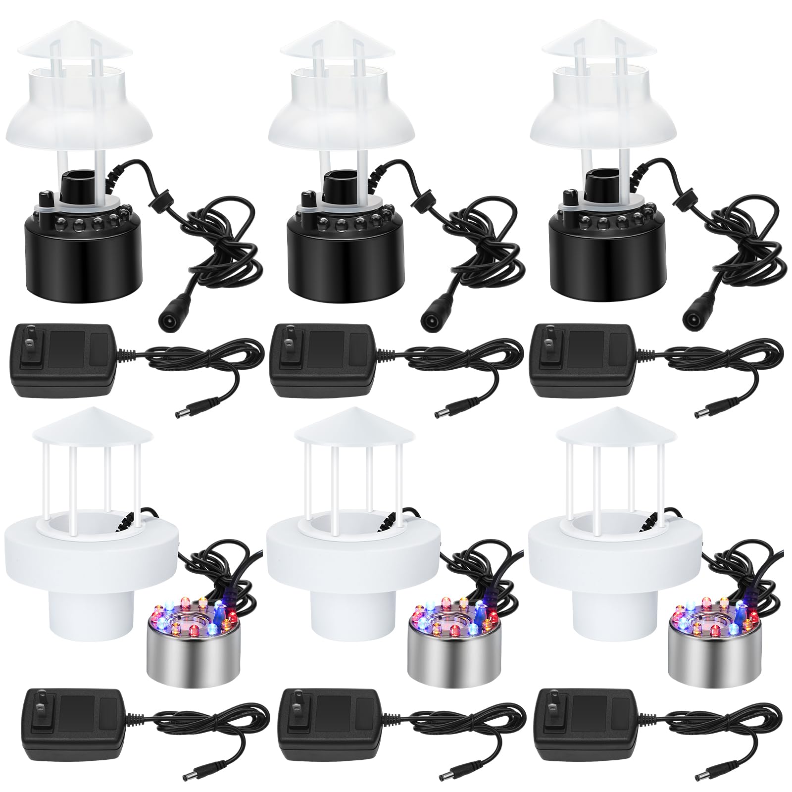 Ultrasonic Mister , 12 LED Mister Fogger Water Fountain Pond Fog ...