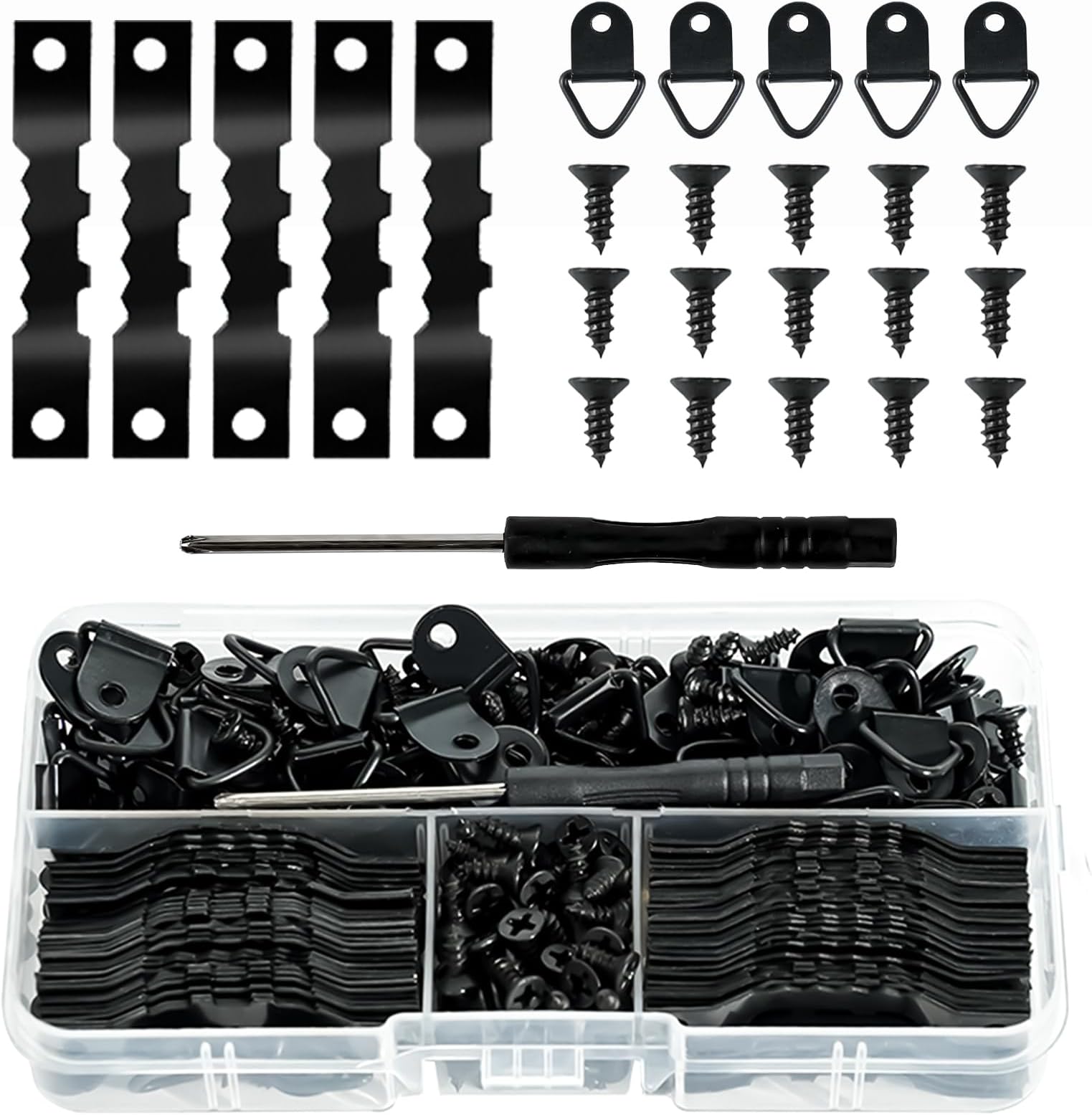 Picture Hanging Kit 251 PCS, Include 50 Sawtooth Picture Hangers, 50 D ...