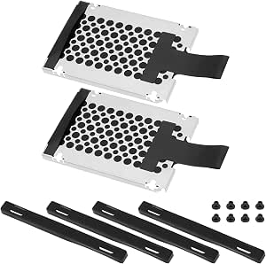 ECSiNG 2 Set 7mm Laptop SATA Hard Drive Bracket with Rubber Guide Rail ...