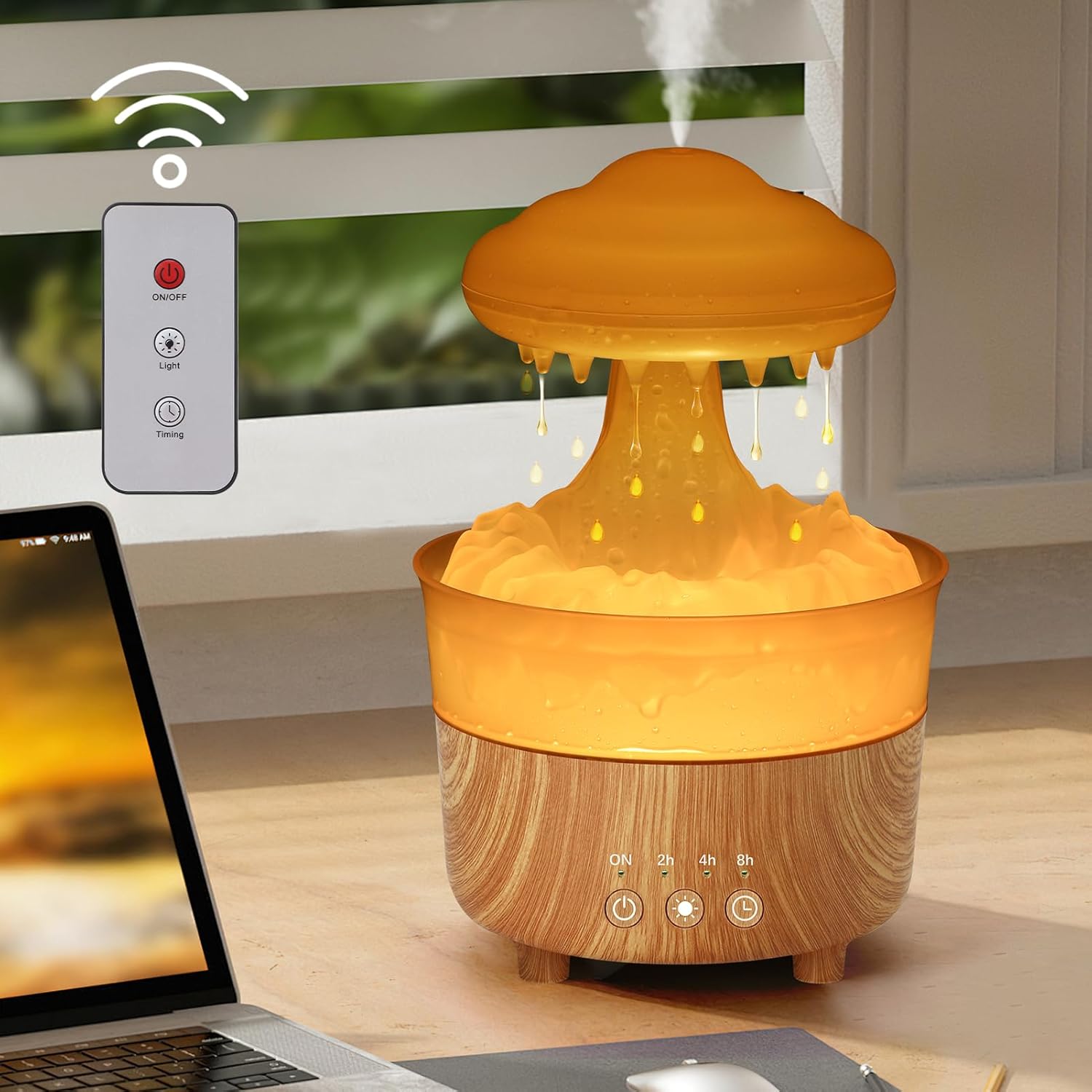 Amazon.com: Cloud Humidifier Rain Drop Diffuser for Bedroom Home, 230ML ...
