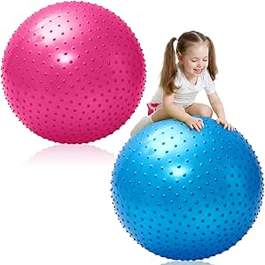 Karenhi 2 Pcs 33.5'' 85 cm Large Sensory Massage Ball for Kids Bouncy ...