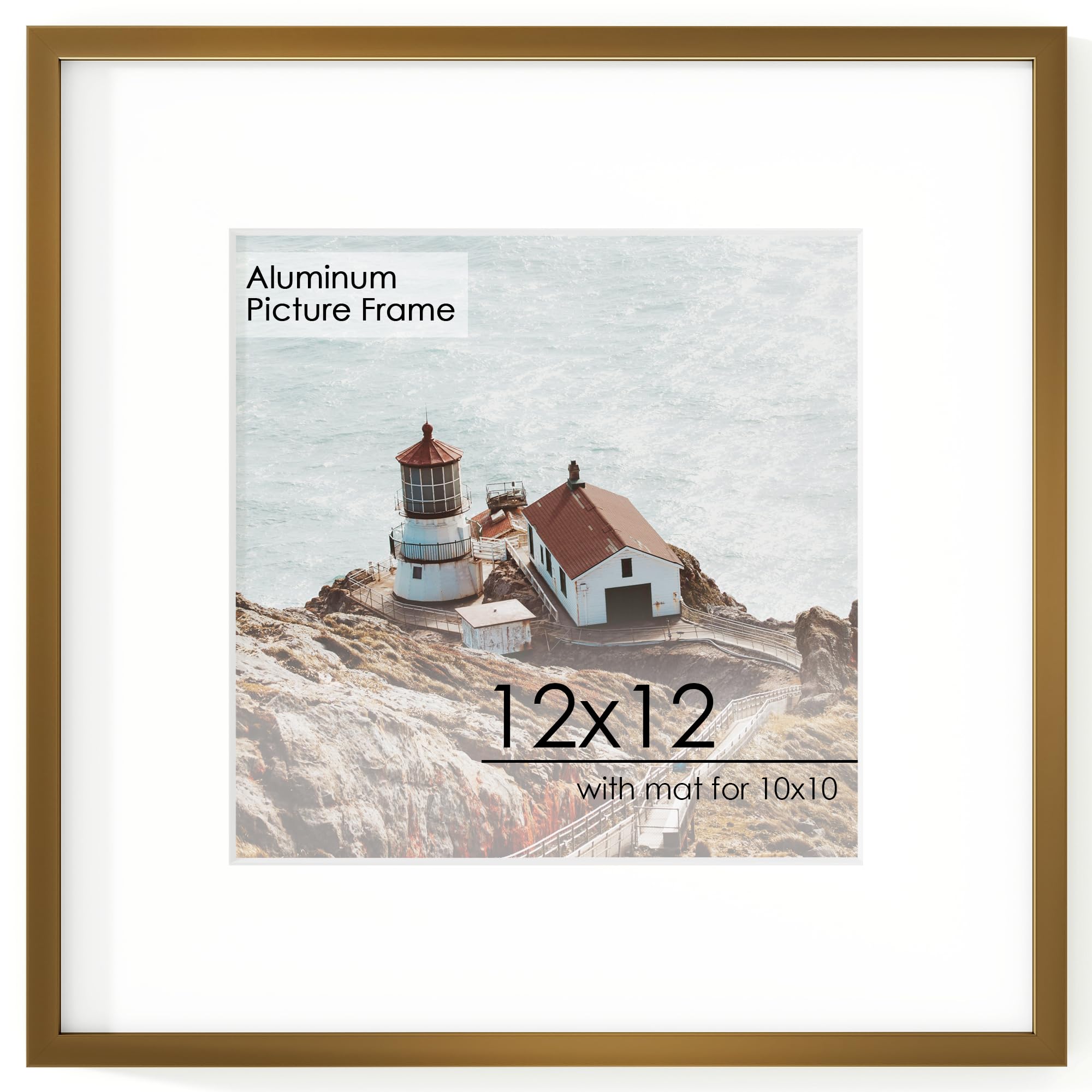 Amazon.com - 12x12 Frame | Metal Square Picture Frame With Tempered ...