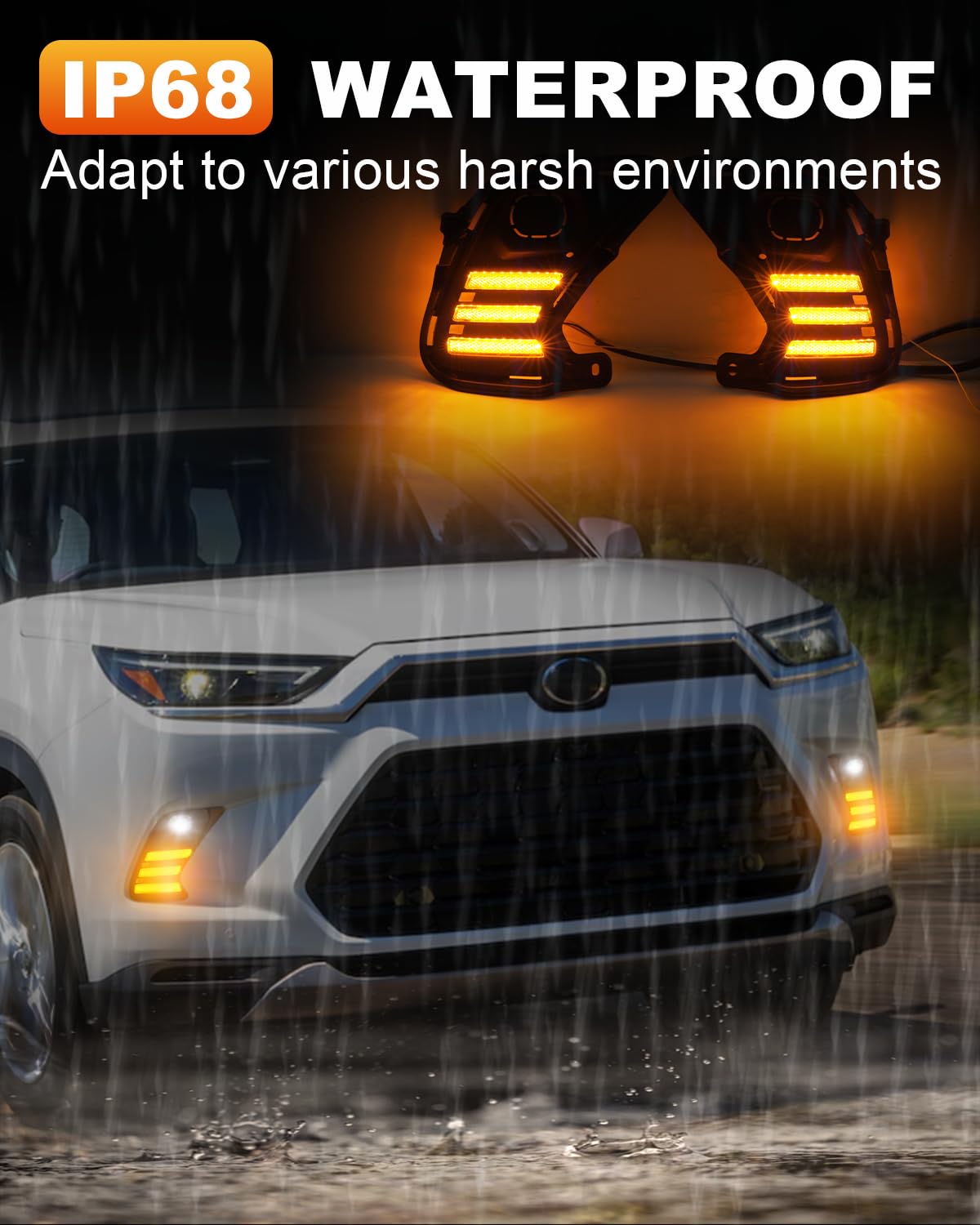 Tail Lights For Toyota Highlander SSHLIGHT LED Fog Driving Light Set ...