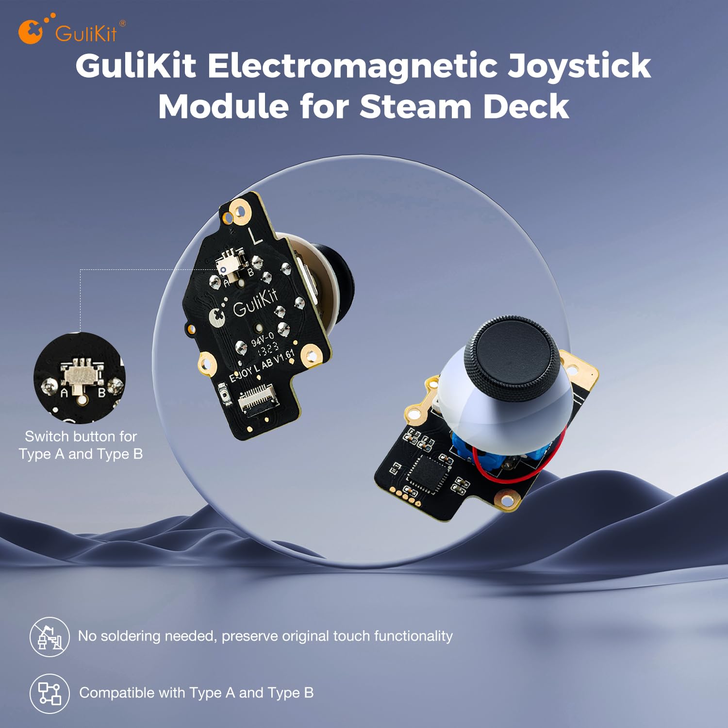 Buy GuliKit Electromagnetic Joystick Module for Steam Deck(Type A and Type B), No Drifting ...