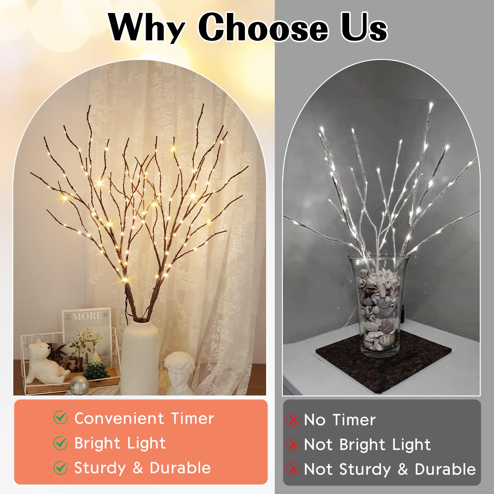 Lighted Branches Centerpieces 5 DIY Thanksgiving Centerpiece Ideas
