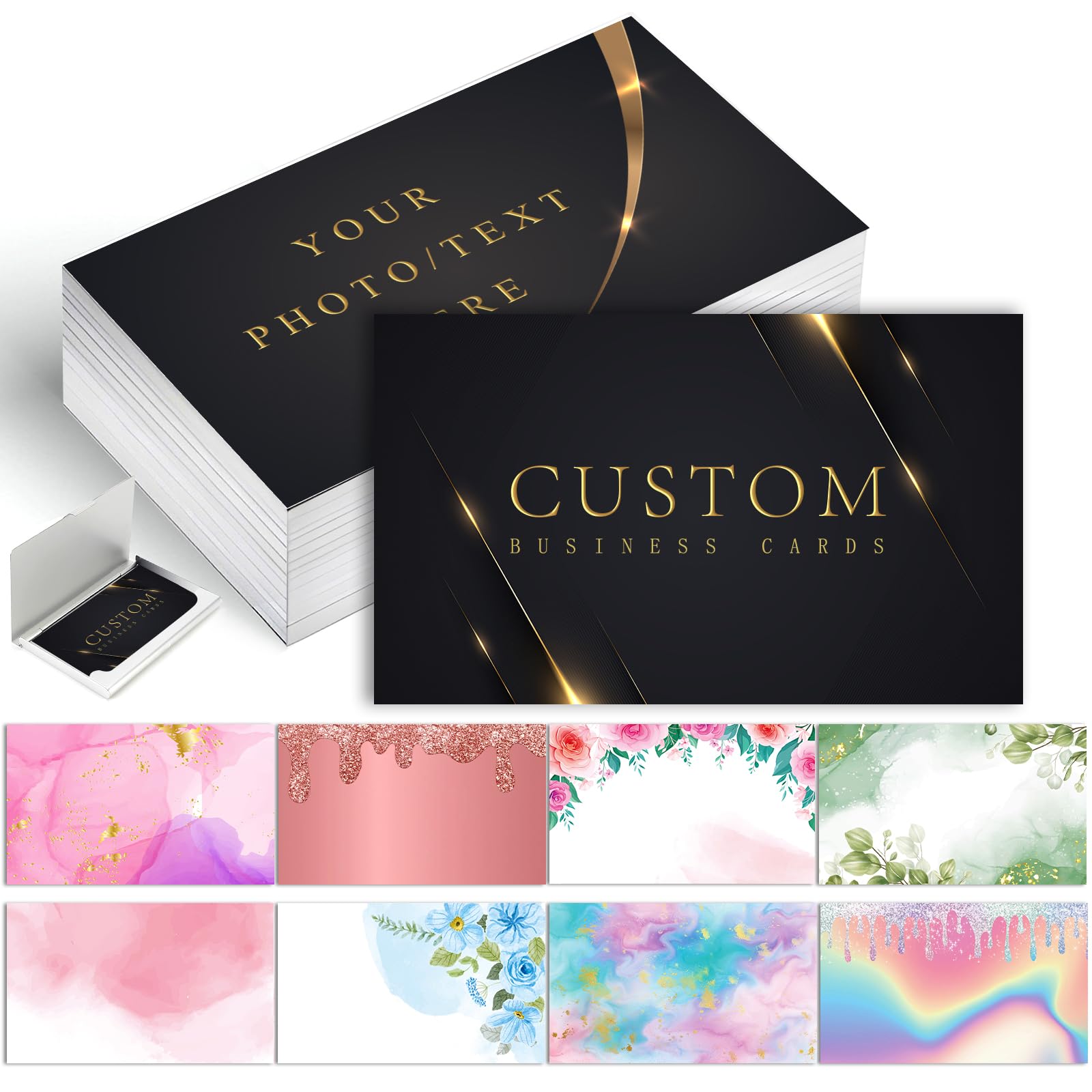 Amazon.com : Custom Business Cards Customizable Personalized Business ...