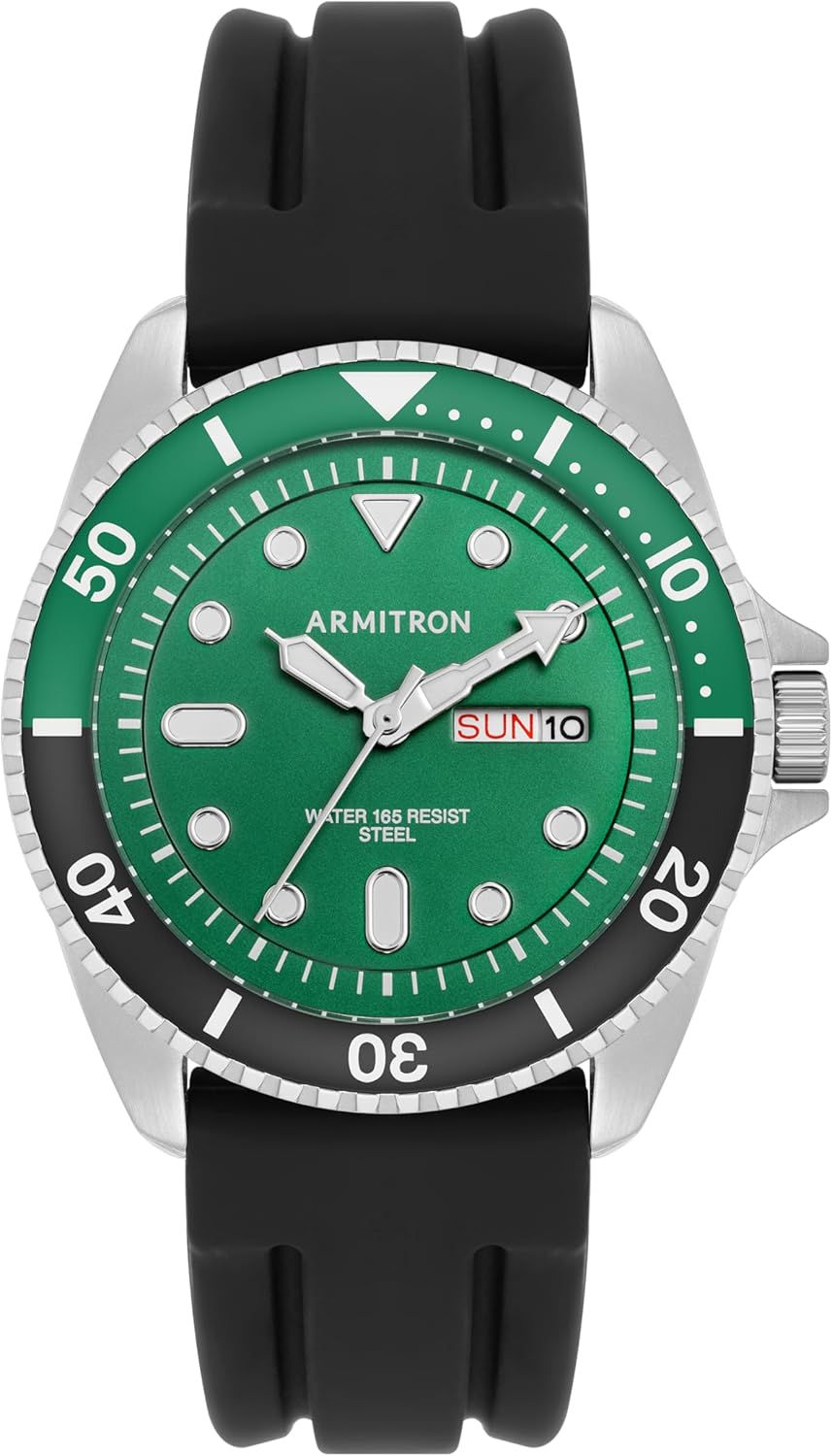 Amazon.com: Armitron Men's Day/Date Dial Silicone Strap Watch, 20/5582 : Clothing, Shoes & Jewelry