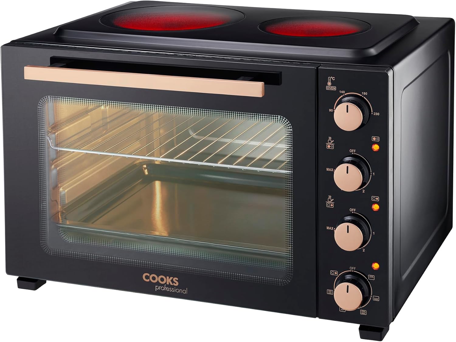 Cooks Professional Mini Portable Oven with Ceramic Hobs | Energy ...