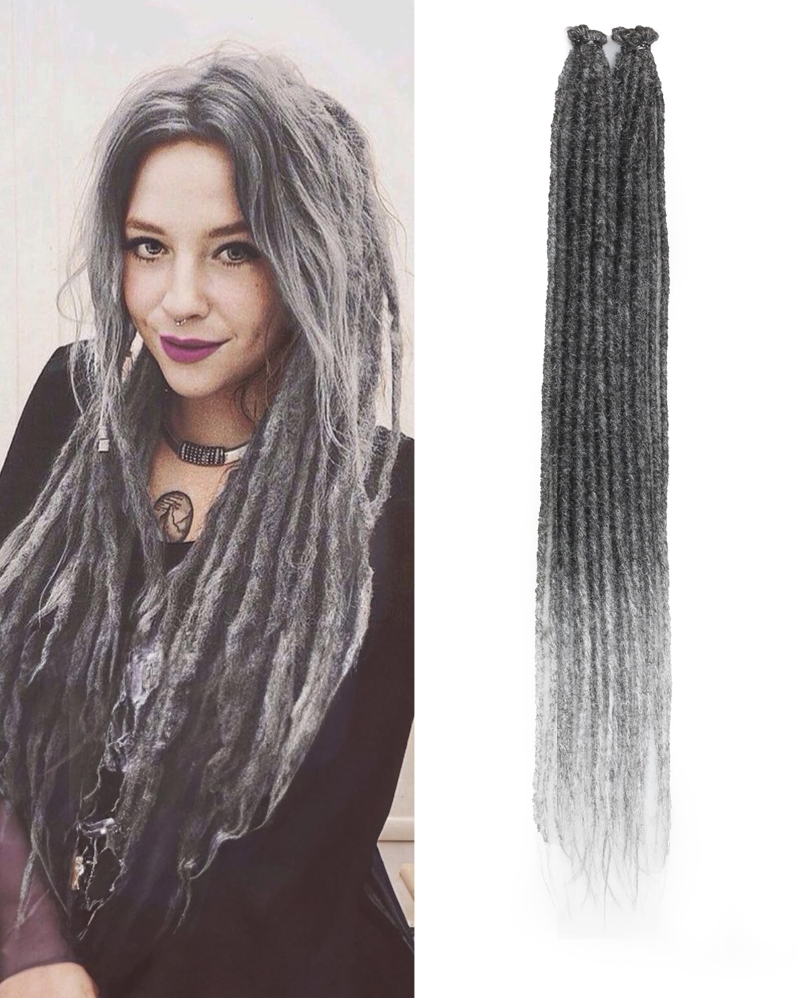 Amazon.com : 24 Inch Dreadlock Extensions 0.6 cm Width 20 Strands-Ombre ...
