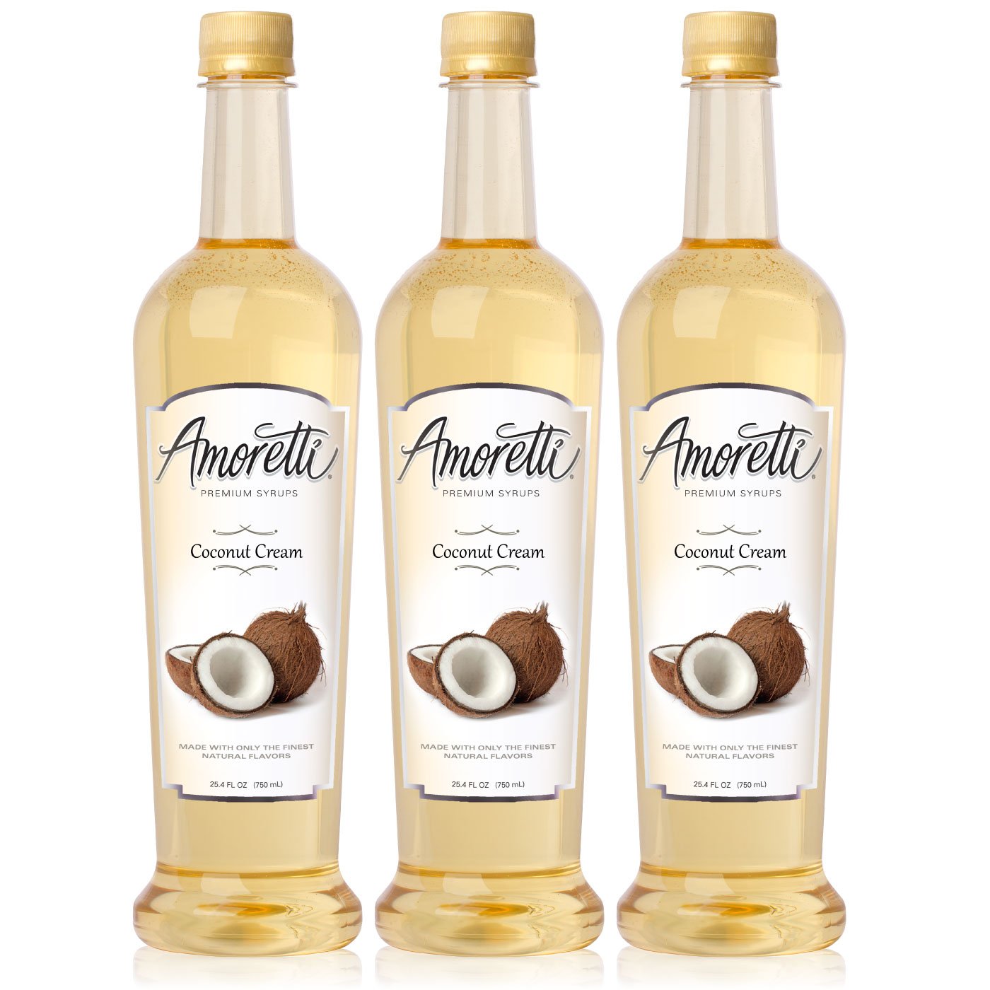 Snapklik.com : Premium Coconut Cream Syrup 750ml 3 Pack