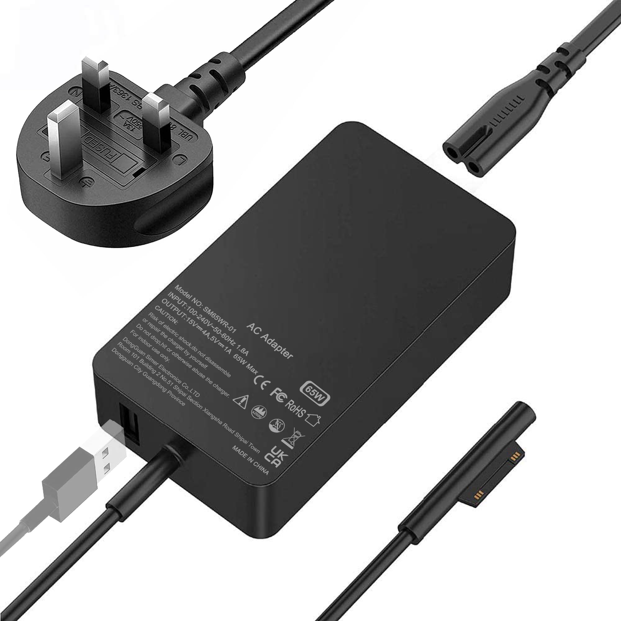 65W Surface Pro Charger,Microsoft Surface Charger Supply for Surface ...