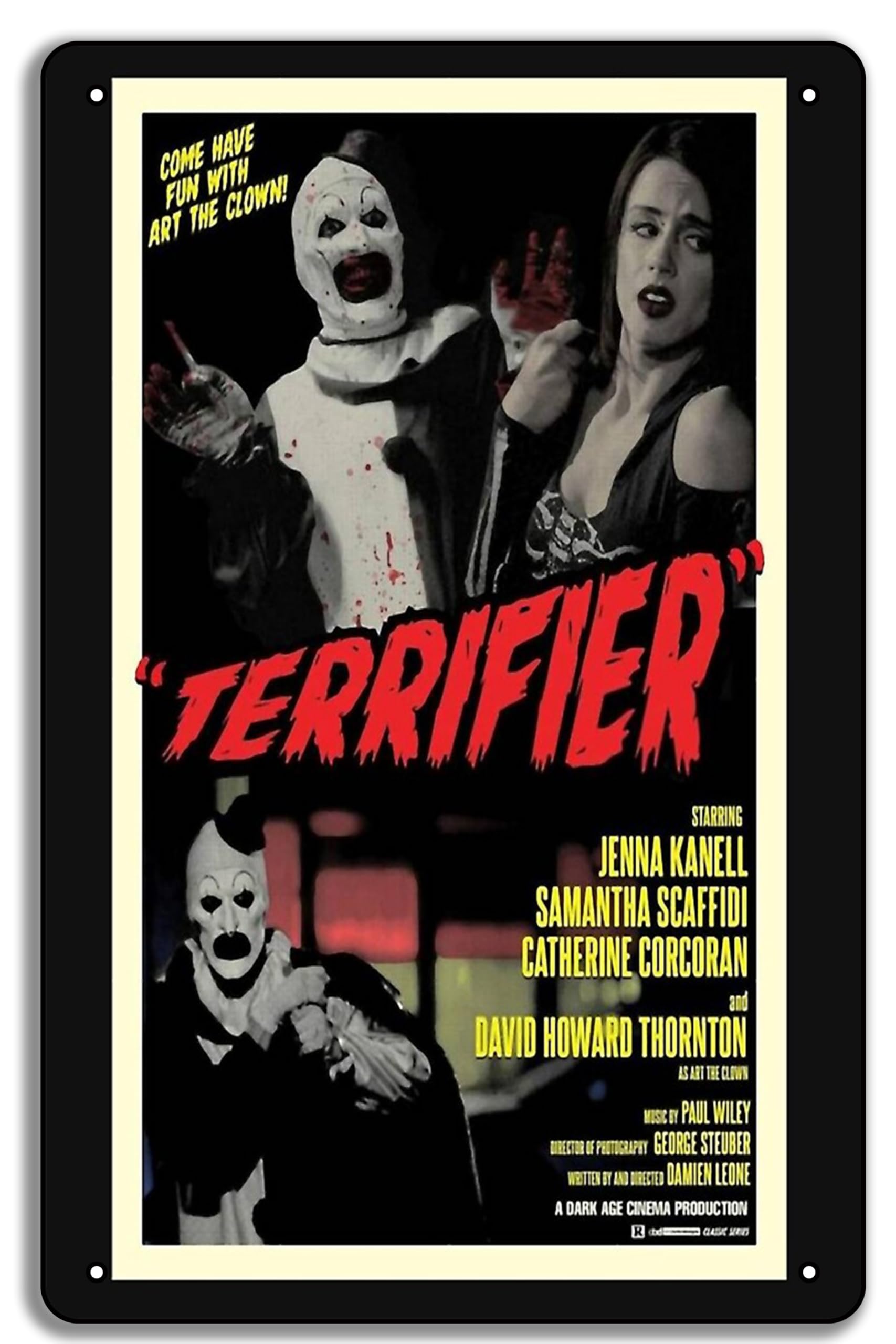 Amazon.com: Terrifier art the clown horror Photographic Print Metal Tin ...