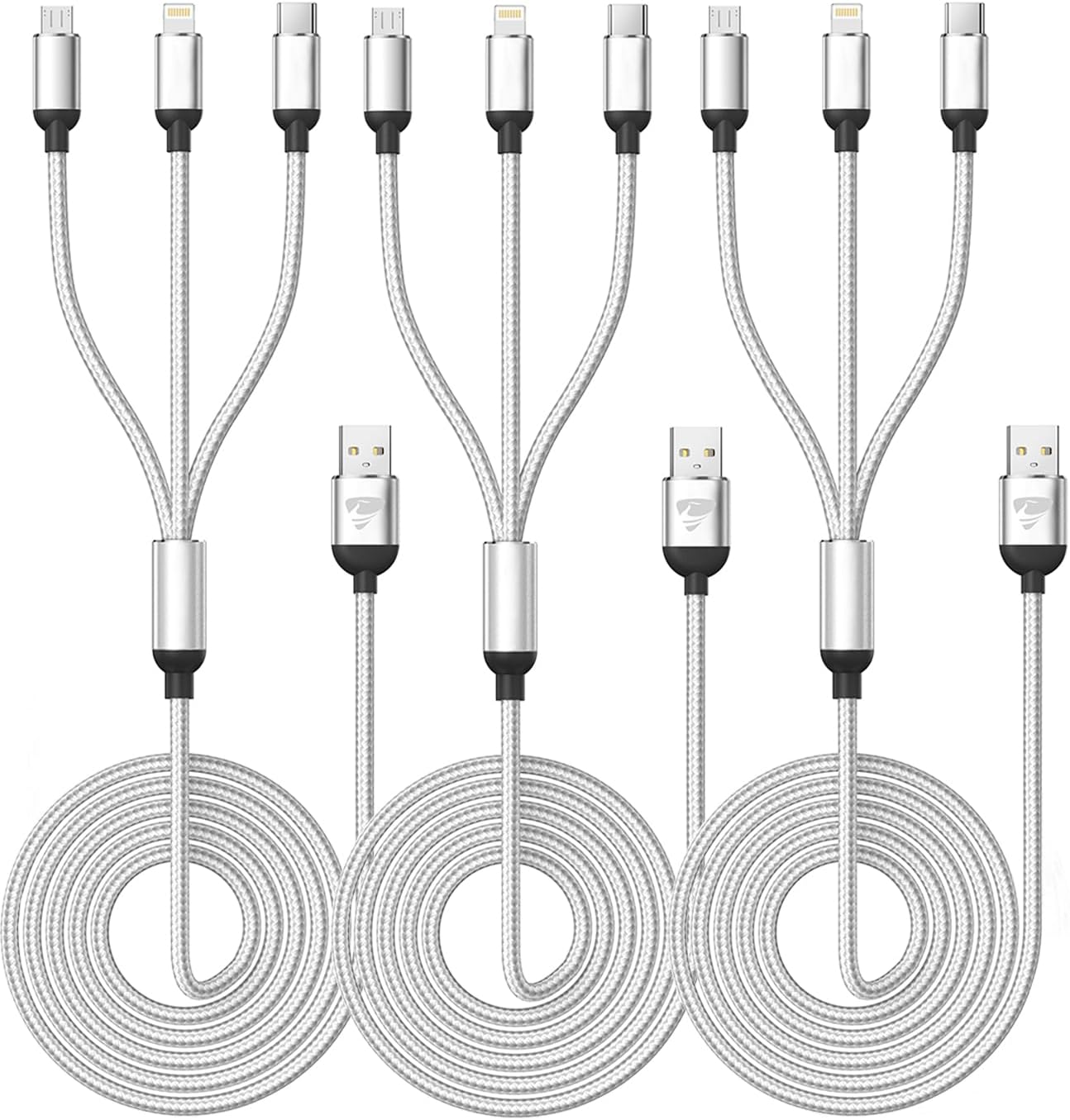 Amazon.com: Aioneus Multi Charging Cable, (3Pack 4FT) Multi USB Charger ...