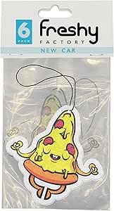 Amazon.com: Pizza Slice Car Air Freshener New Car Scent Freshy Factory ...