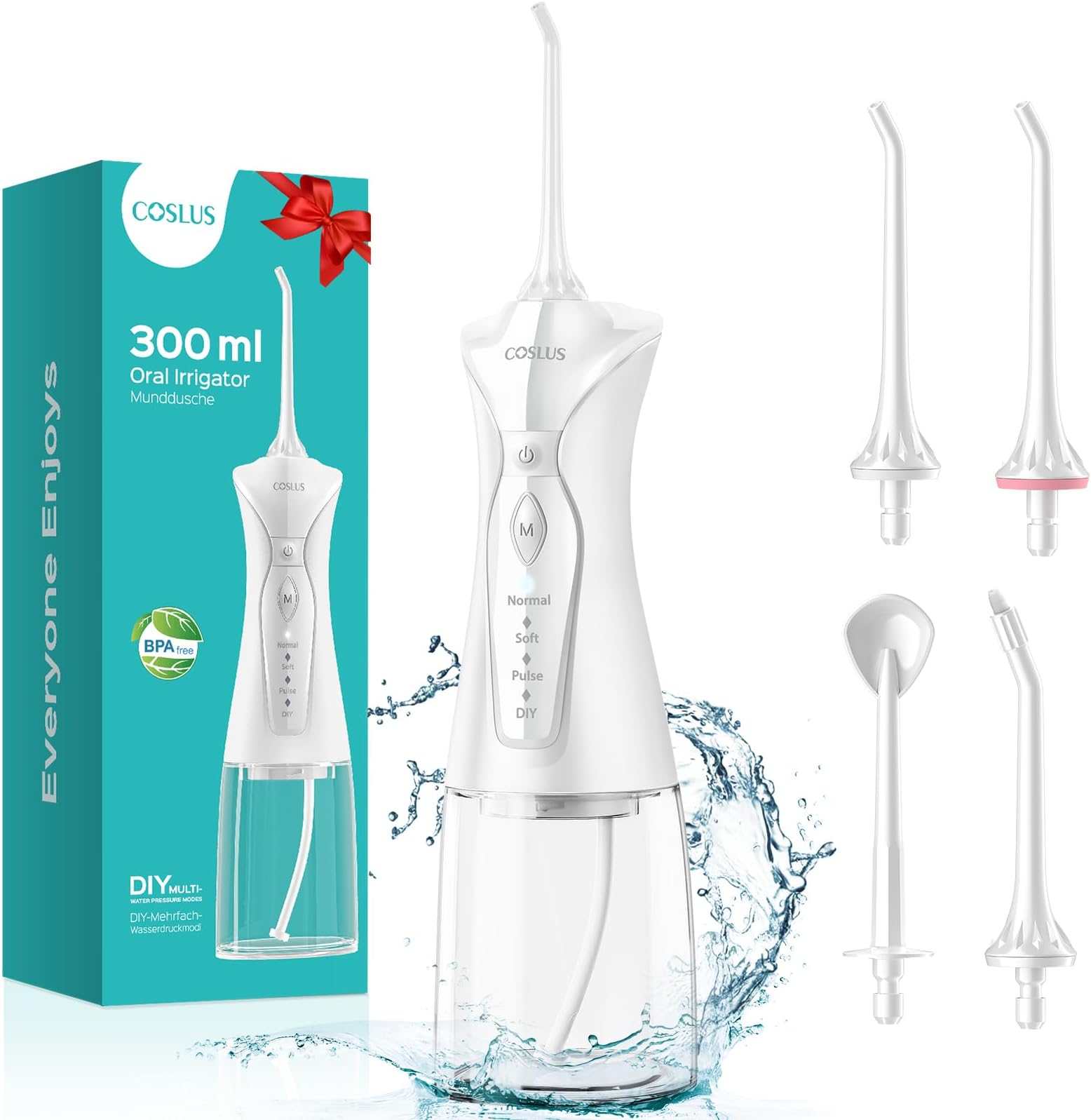 Amazon.com: COSLUS Water Dental Flosser Pick for Teeth: 4 Modes ...