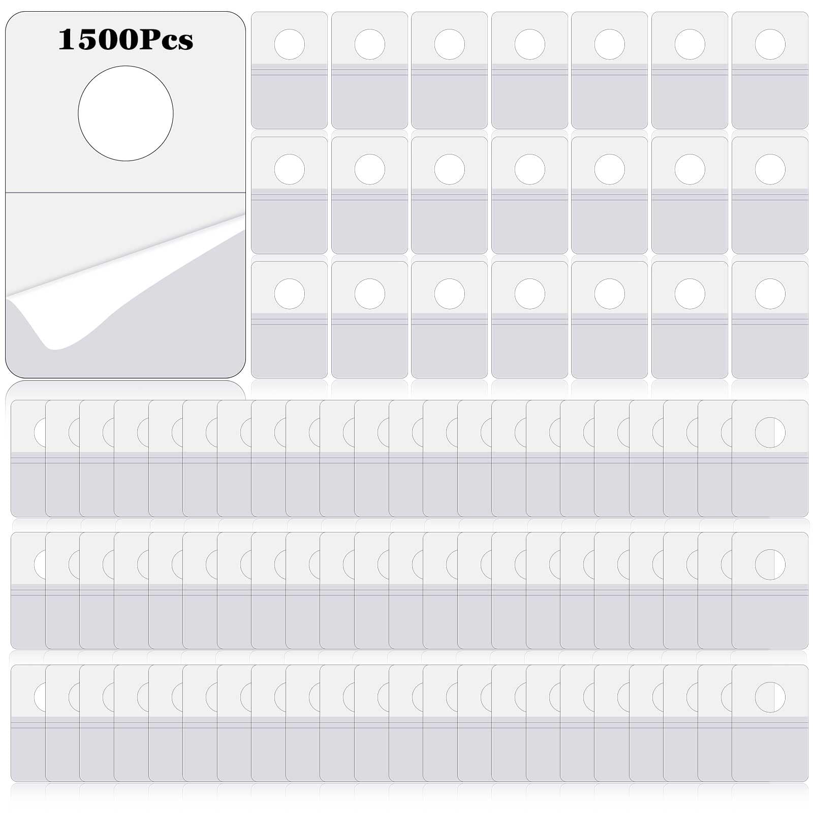 Snapklik.com : Blulu 1500 Pieces Clear Slot Hole Hang Tags Self ...