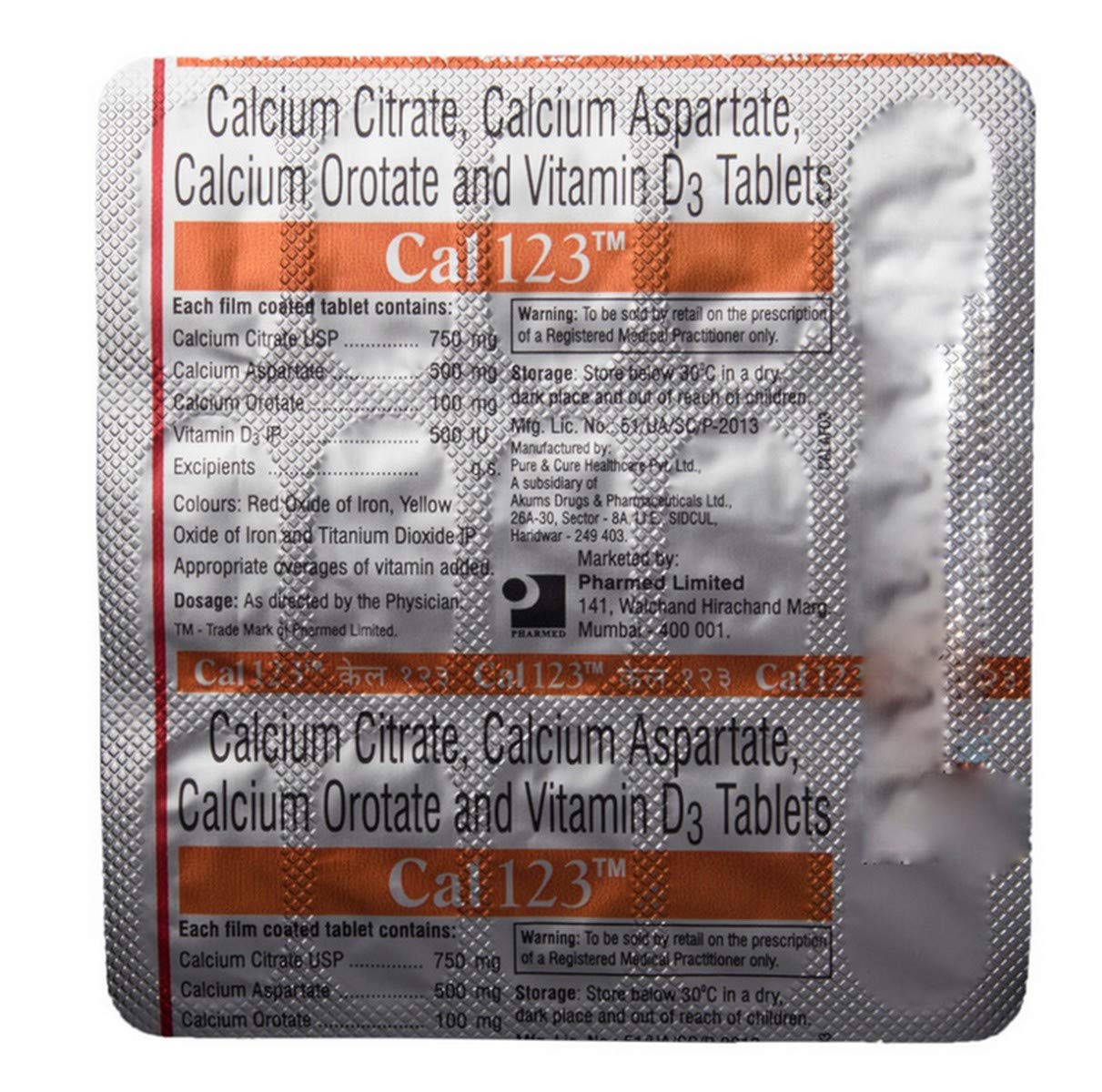 Cal 123 - Strip of 15 Tablets : Amazon.in: Health & Personal Care