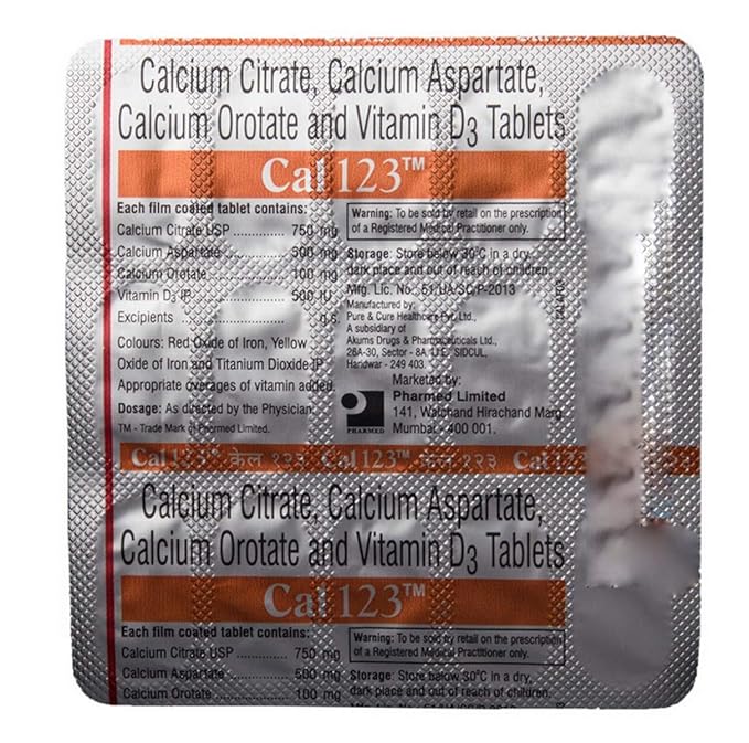 Cal 123 - Strip of 15 Tablets : Amazon.in: Health & Personal Care