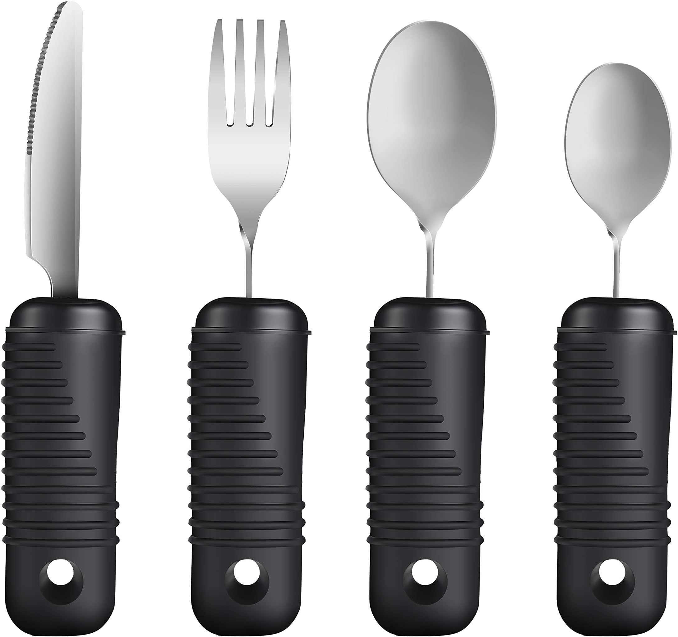Amazon.com: YPCBYNBS Adaptive Utensils,Easy Grip Silverware,Built Up ...