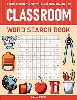 CLassroom Word Search Book: A Puzzle Book Filled with Classroom Item ...